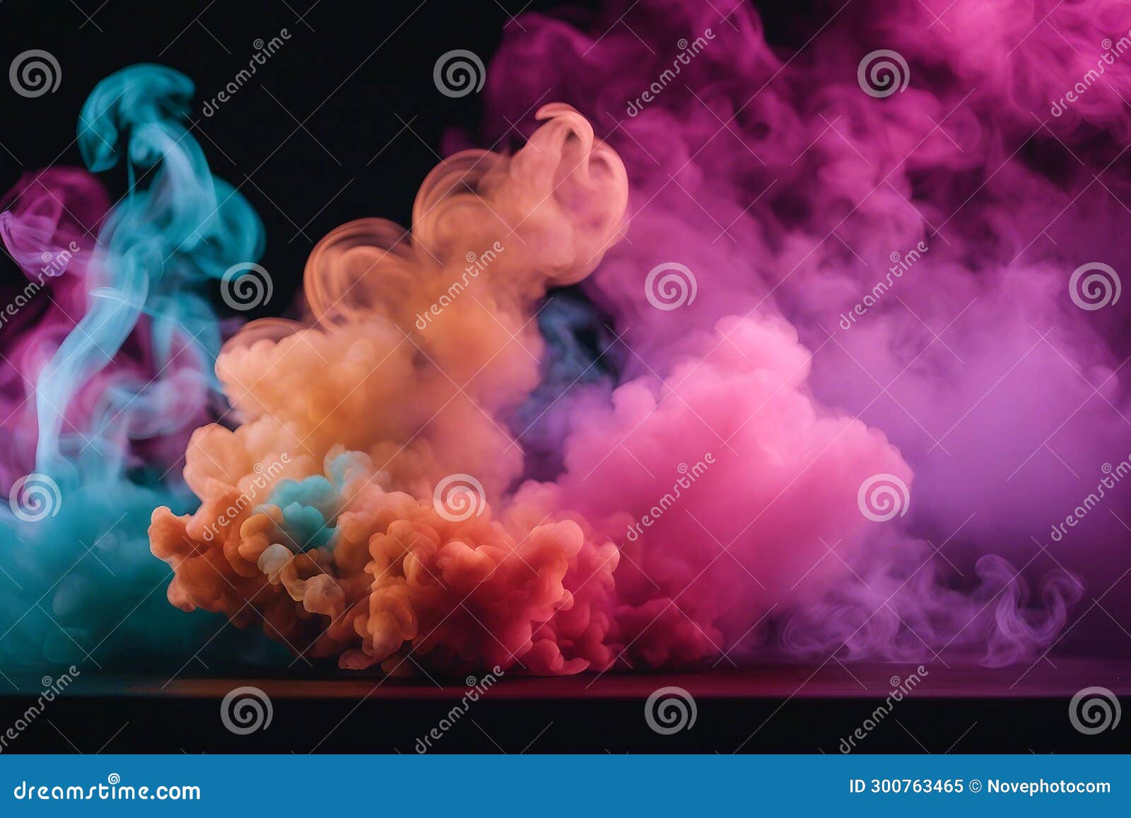 Multi-colored Smoke. Abstract Background of Colored Smoke. Unreal ...