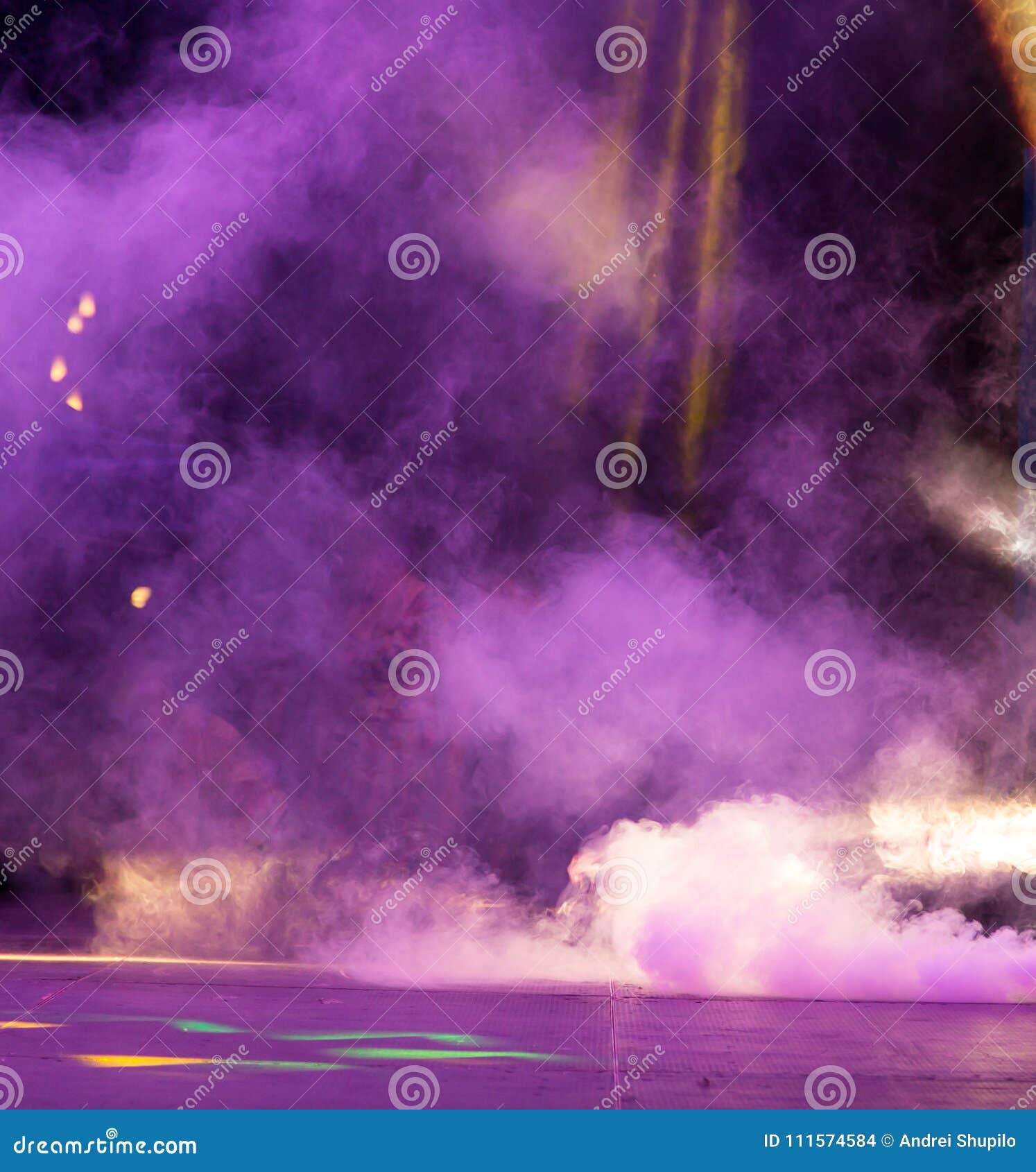 Multi-colored Smoke at the Concert at Night Stock Photo - Image of ...