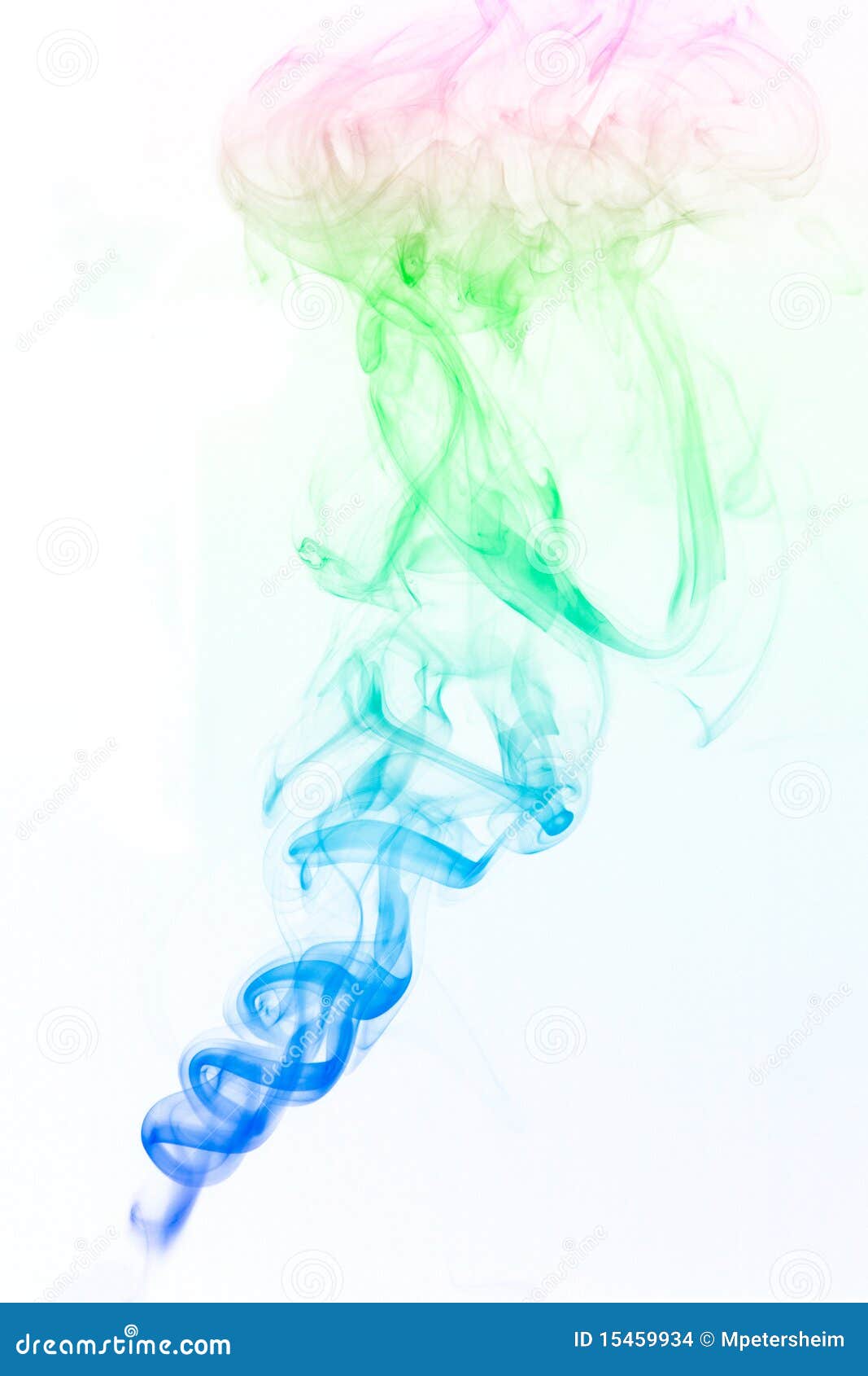 Multi-colored Smoke on White Stock Photo - Image of transitive, blue ...