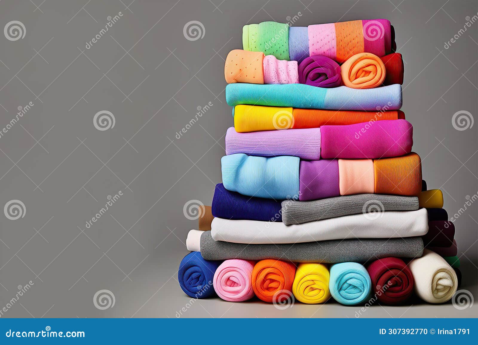 Multi-colored Socks Folded in a Stack. Concept - Lifestyle, Order in ...