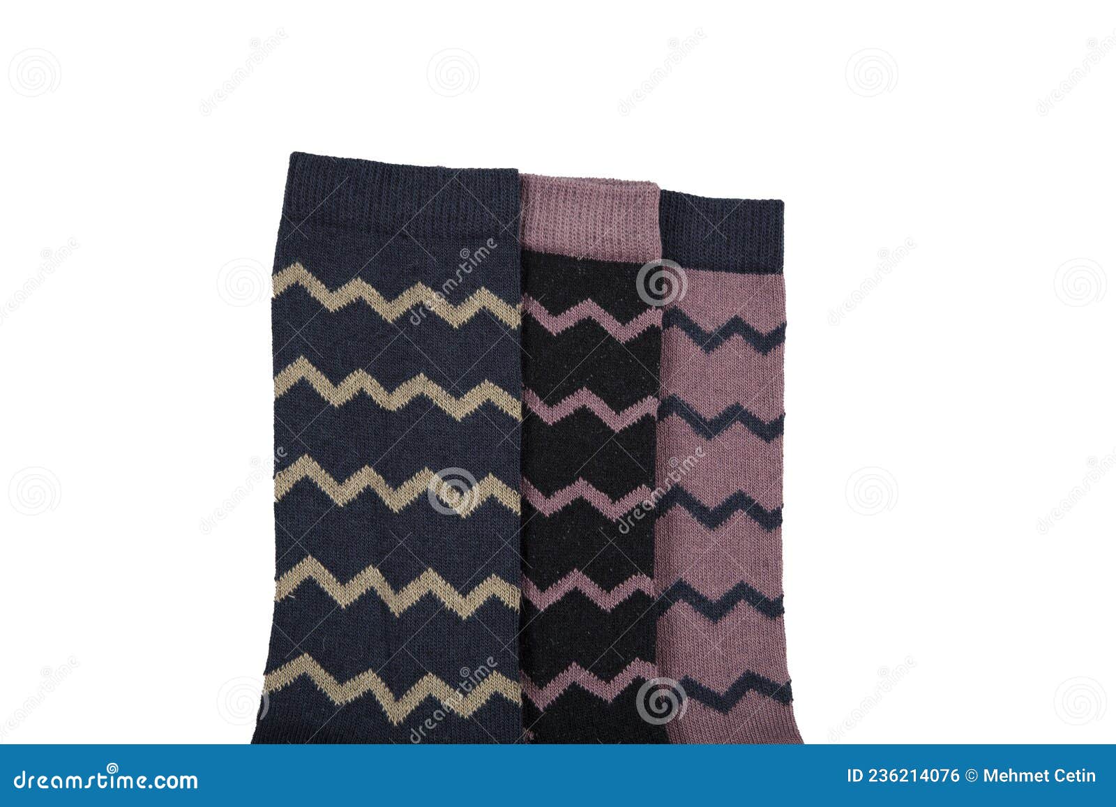 Multi-colored Socks on a White Background. View from Above. Many ...