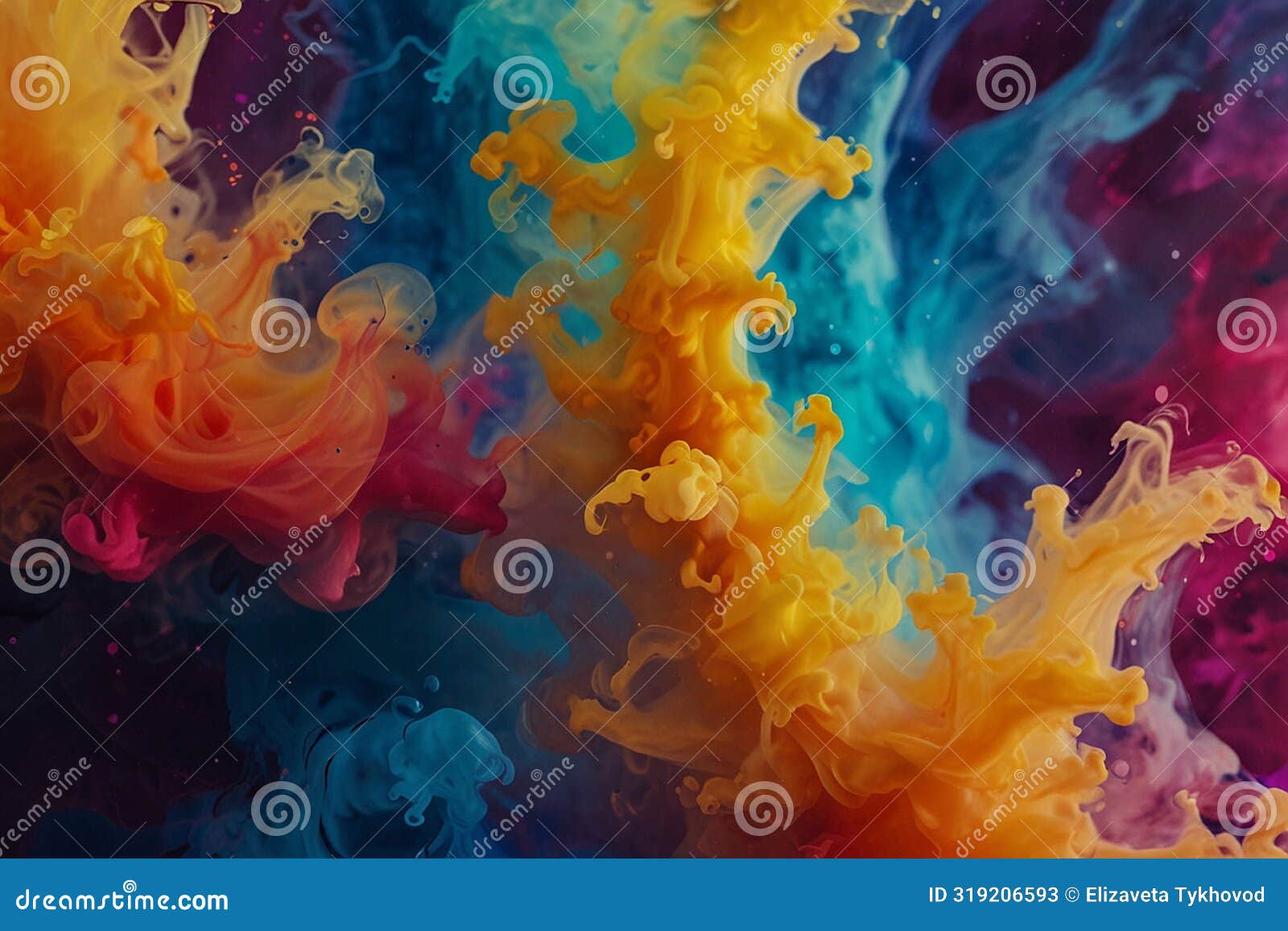 Multi-colored Splashes of Paint. Paint Drips Stock Illustration ...