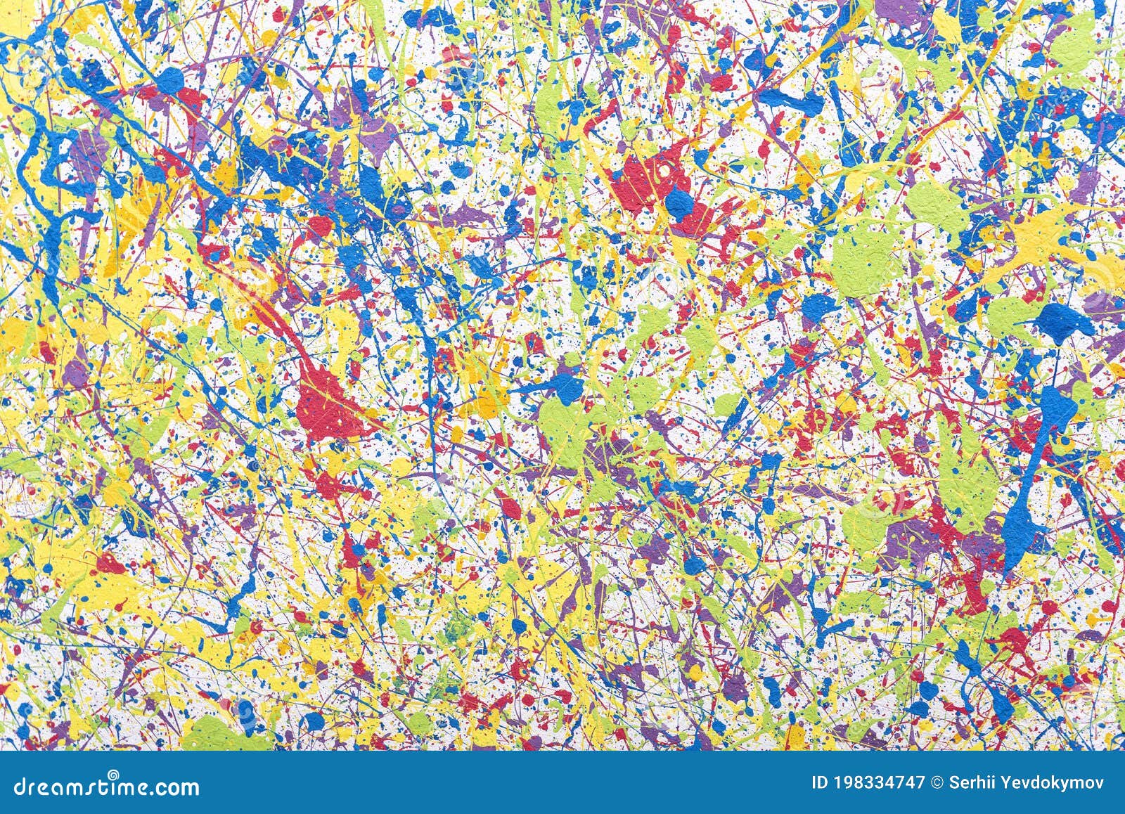 Multi-colored Splashes of Paint on the Wall. Colored Background Stock ...