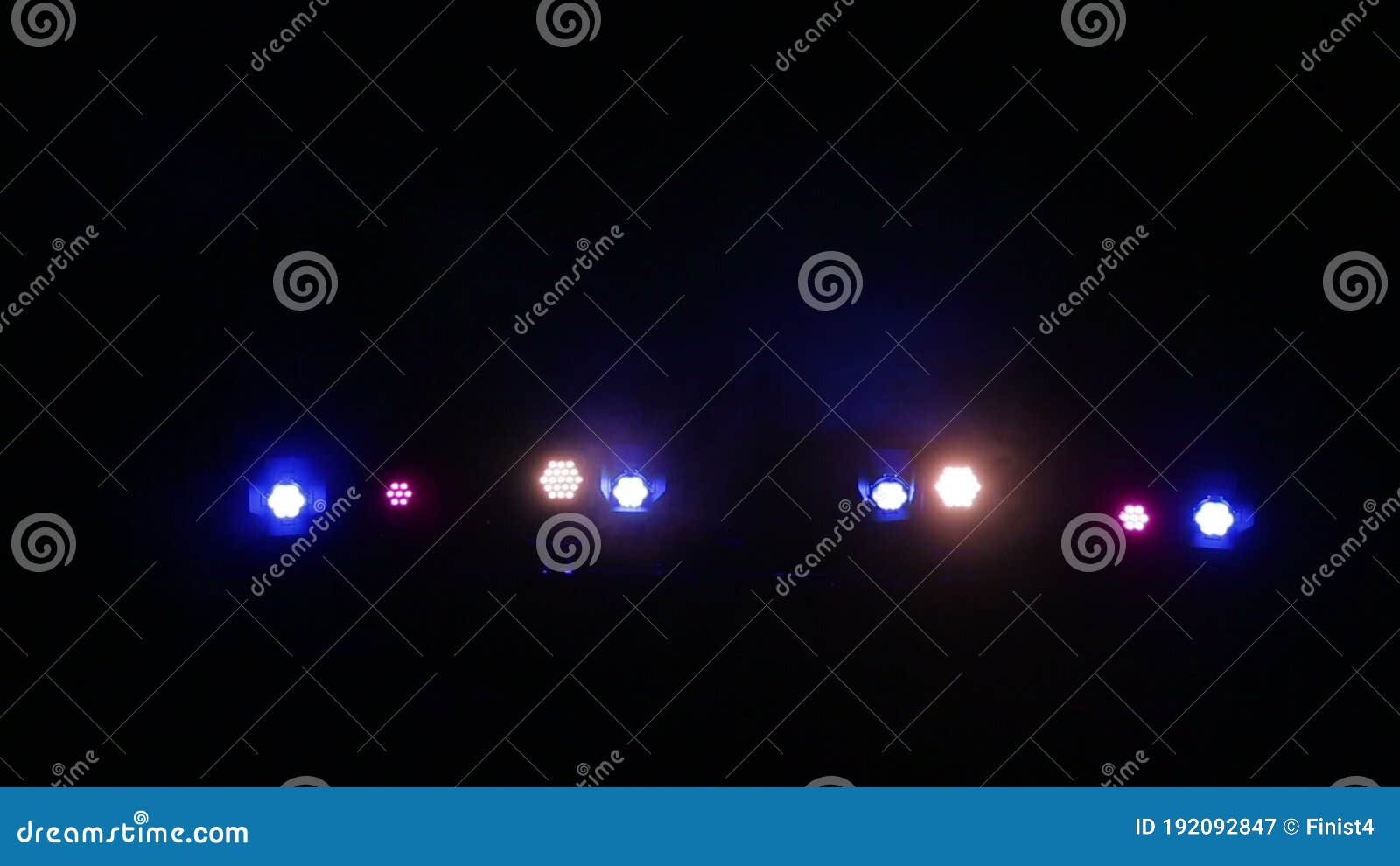 Multi-colored Spotlights on the Stunket Light Modes. Stock Video ...