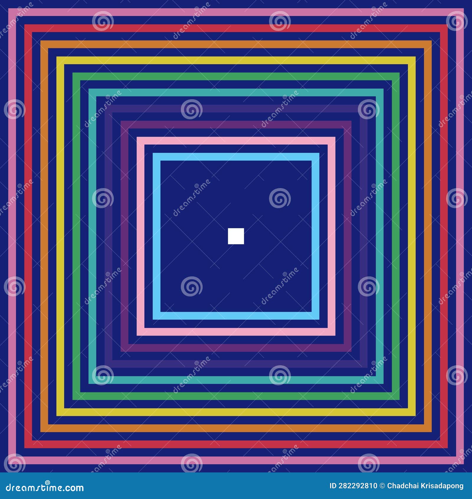 Multi-colored Square Outlines on a Blue Background Stock Illustration ...