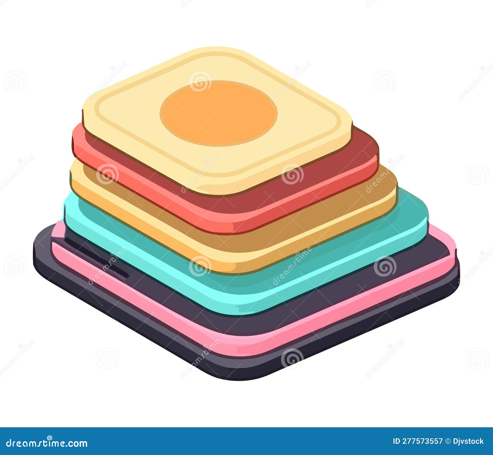 Multi Colored Stack of Packets Stock Vector - Illustration of isolated ...