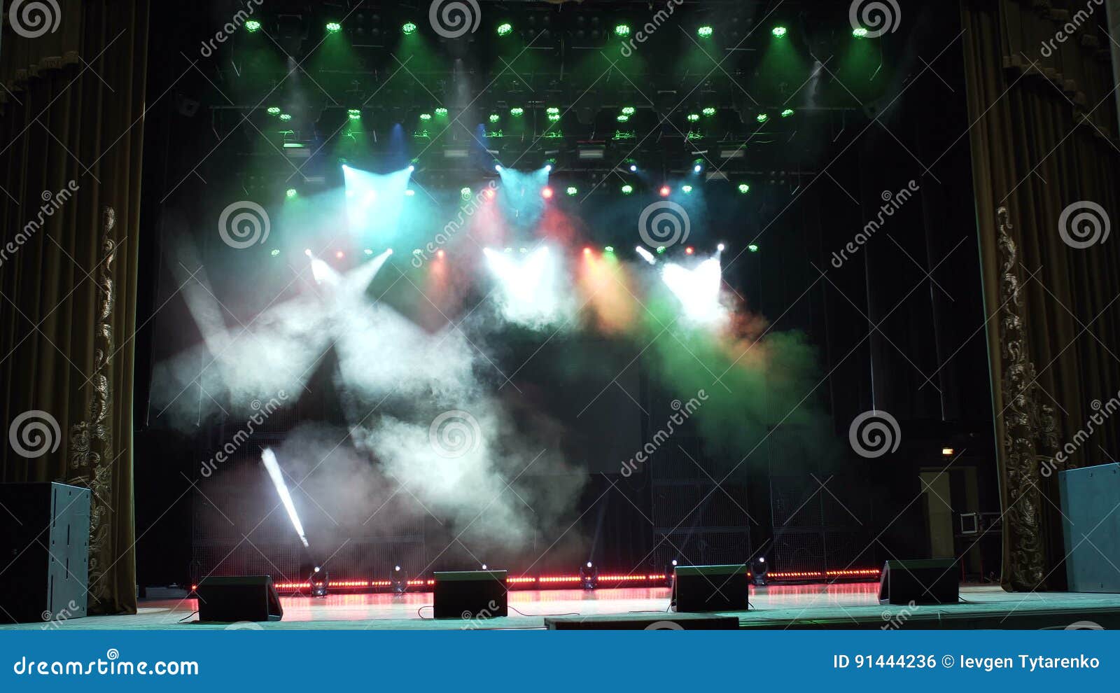 Multi-colored Stage Lights, Light Show at Concert. Stock Footage ...