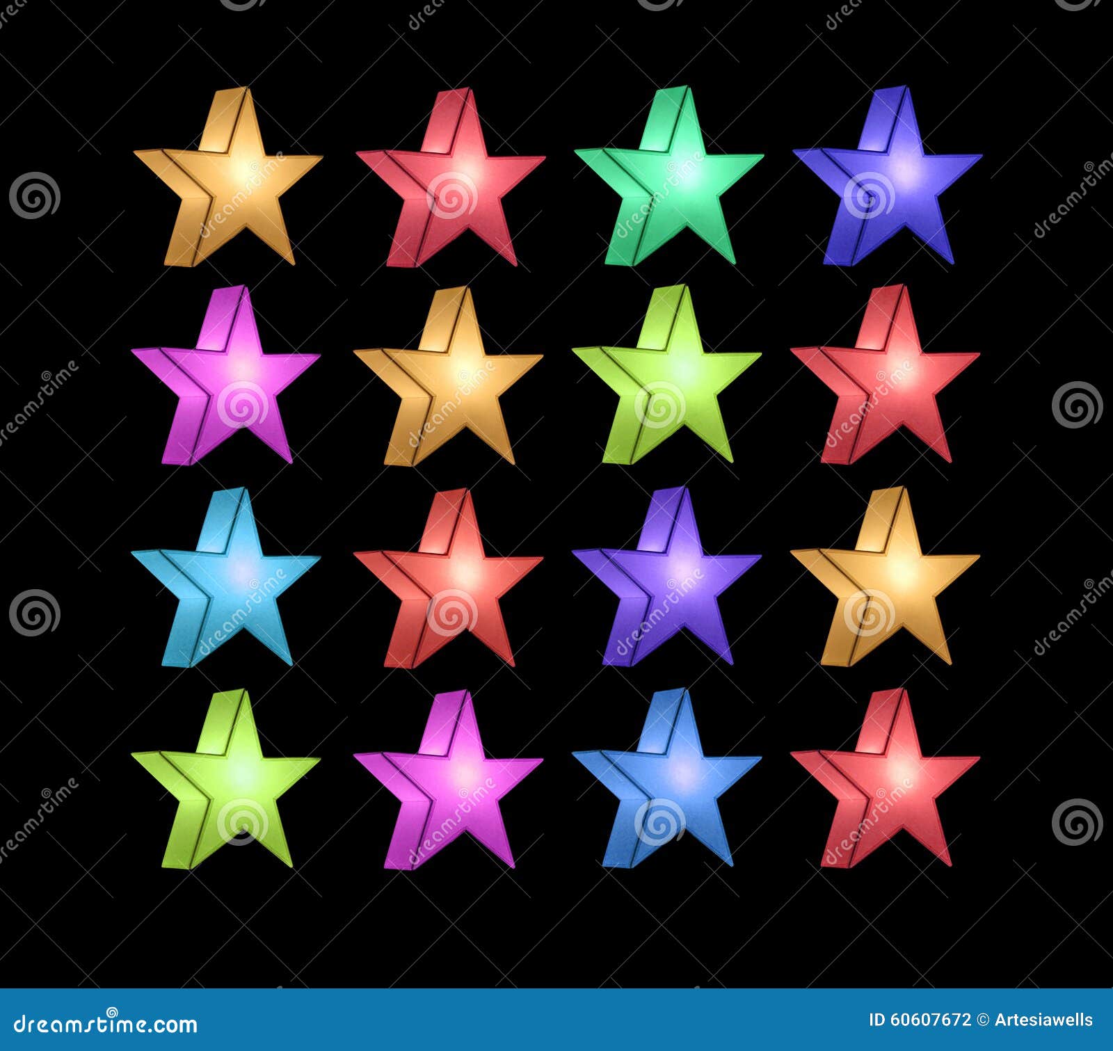Multi-colored star stock photo. Image of lights, multi - 60607672