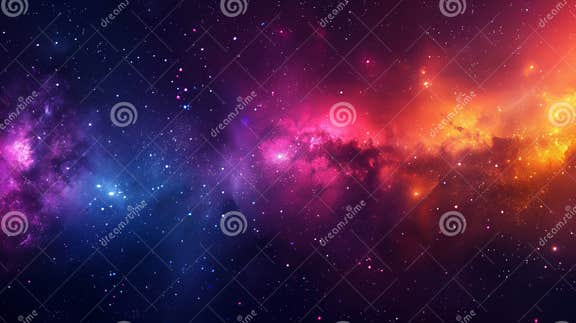 Multi-colored Star and Nebula Wallpaper Featuring a Diverse Galaxy ...