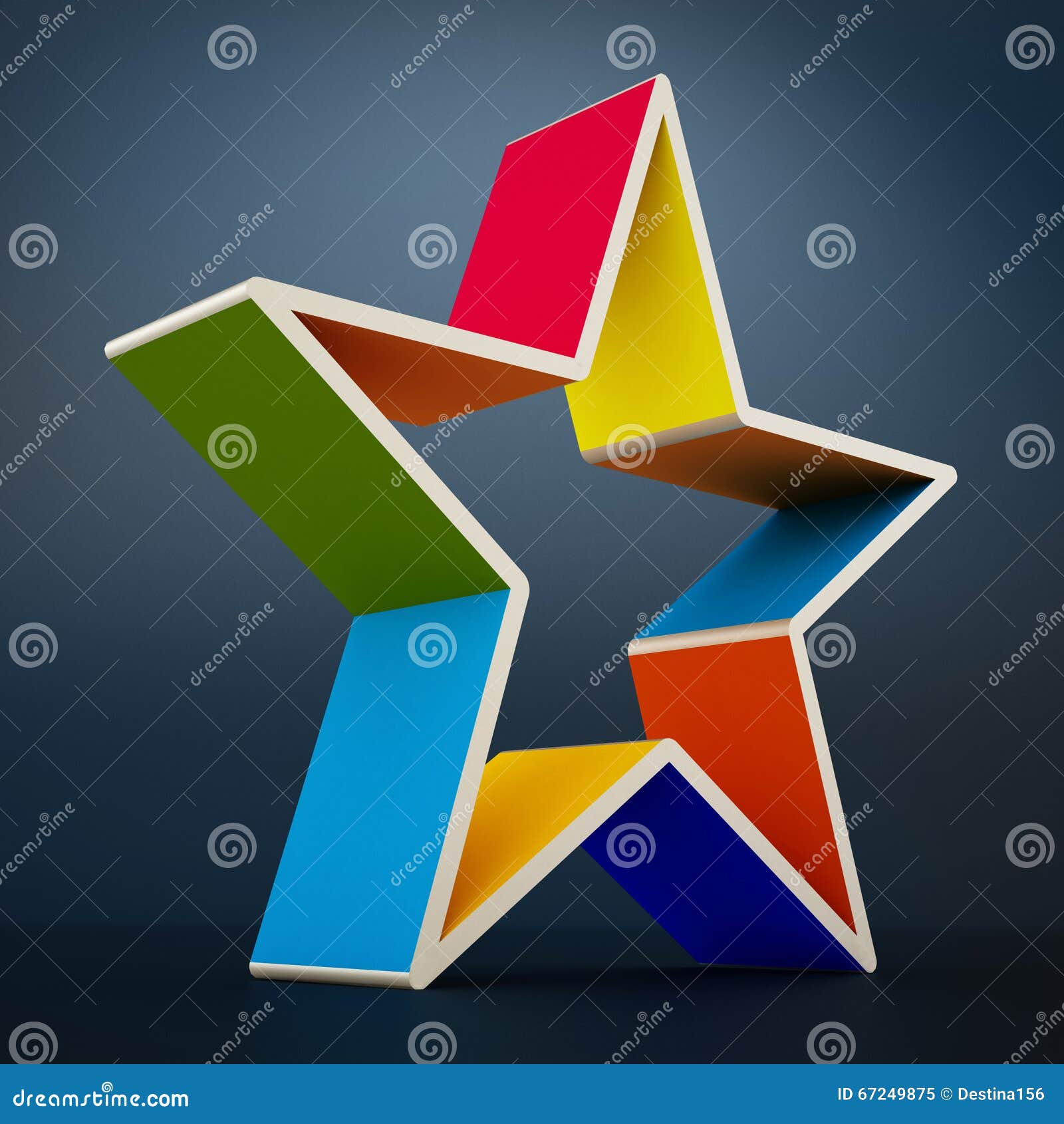 Multi Colored Star Shape Isolated on Black Background Stock ...