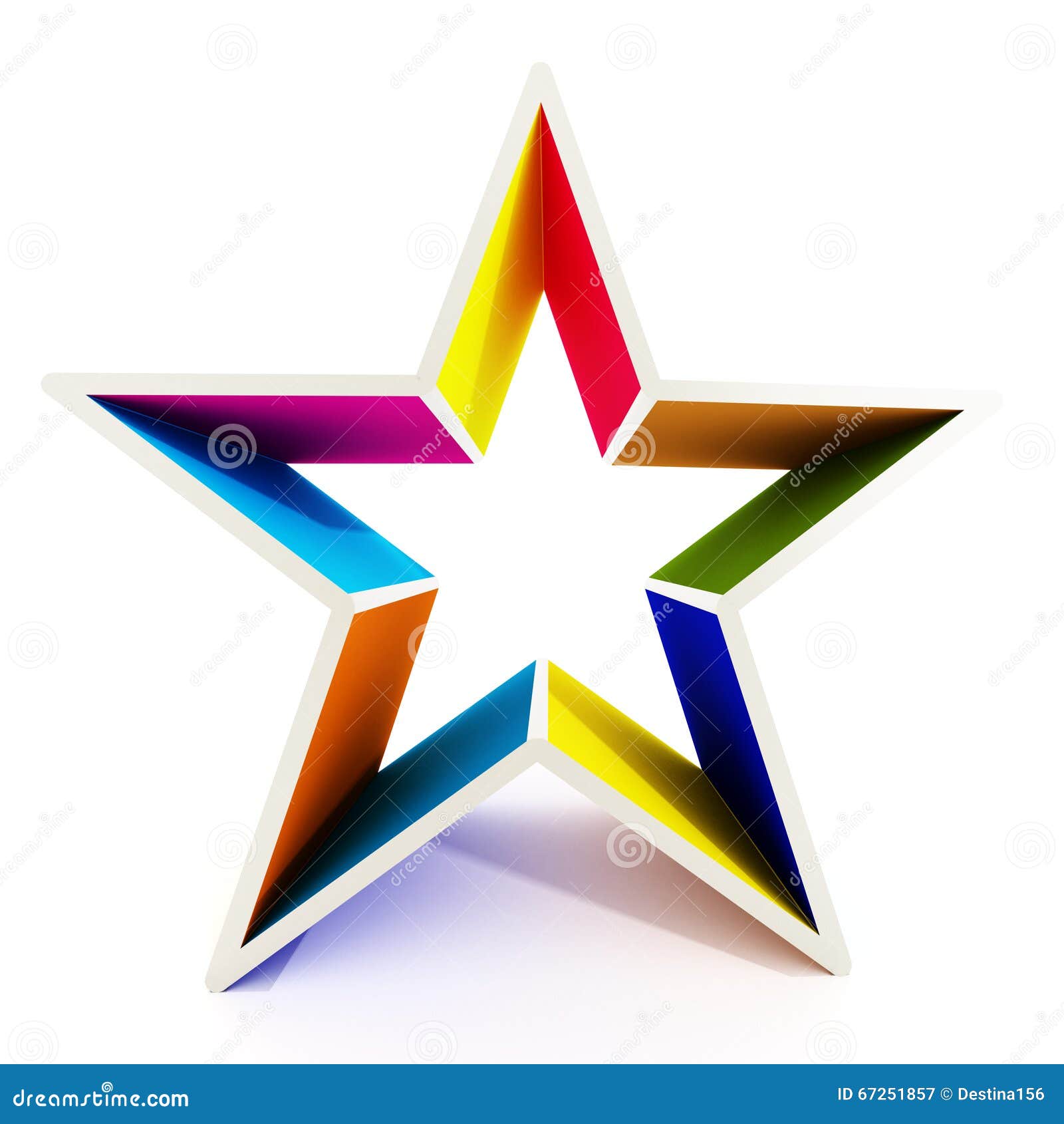 Multi Colored Star Shape Isolated on White Background Stock ...