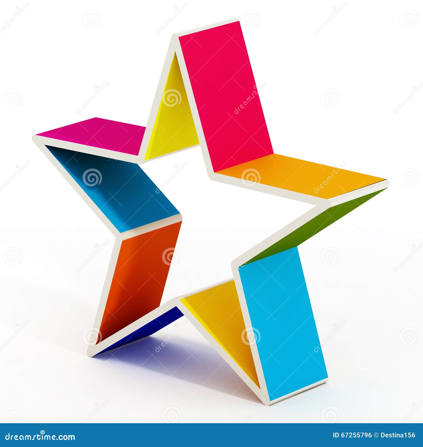 Colored Star From Hand Print Icons Vector Illustration | CartoonDealer ...