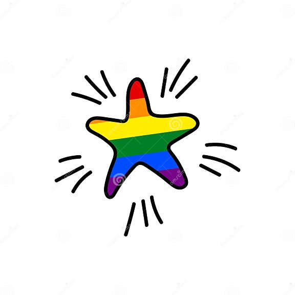 A MULTICOLORED STAR ISOLATED on a WHITE BACKGROUND Stock Vector ...