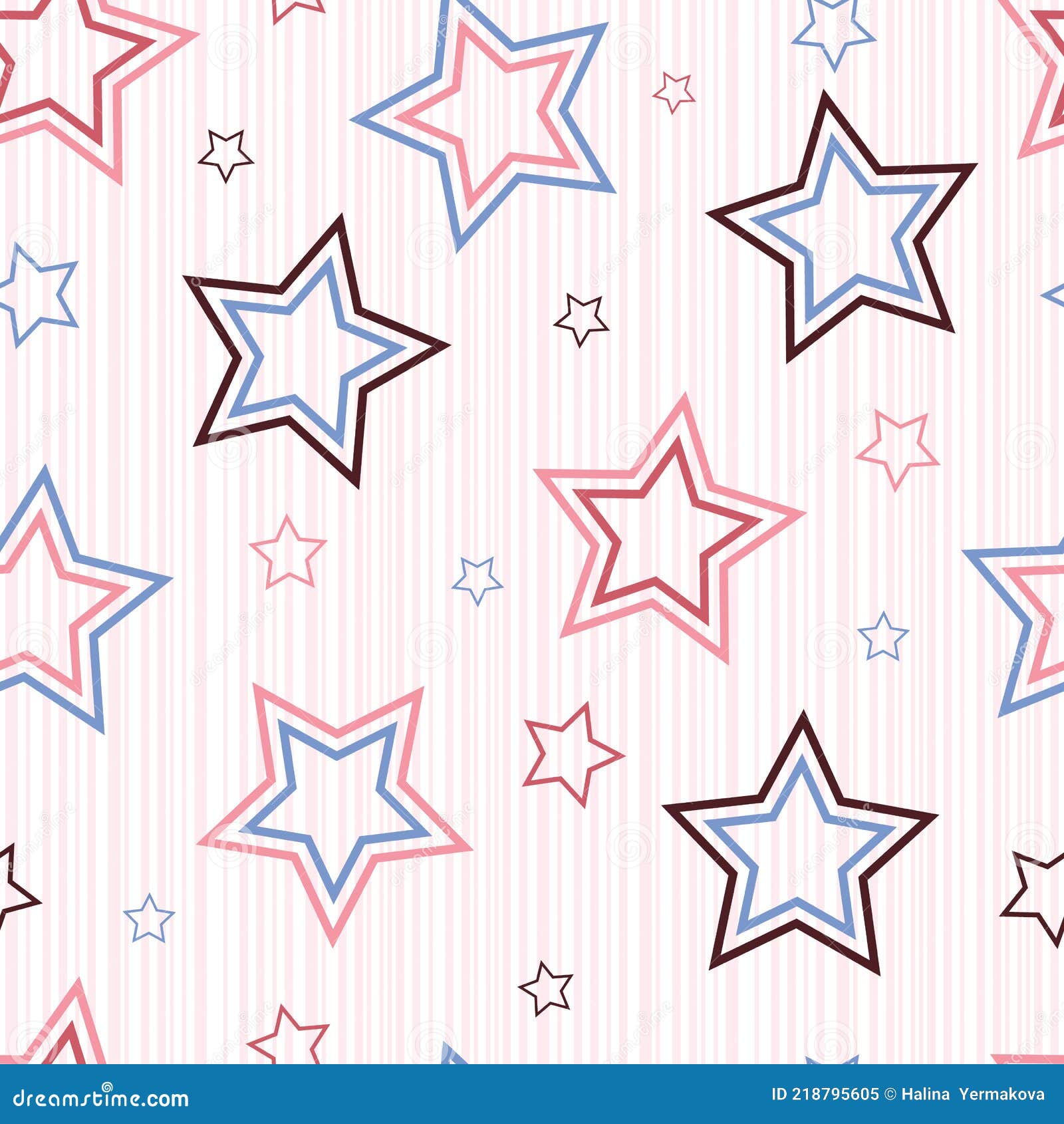 Stars Seamless Pattern. Design for Fabric, Wrapping Paper, Background ...