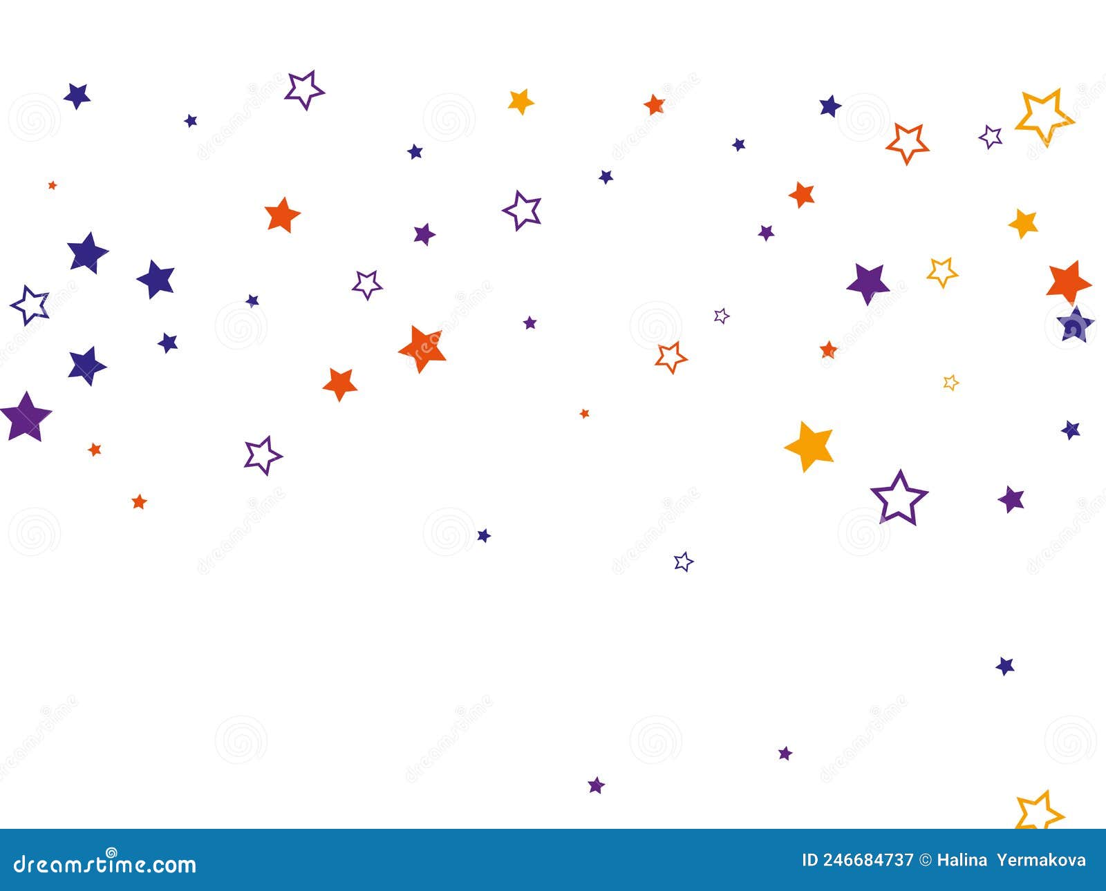 Multi-colored Stars are Scattered on a White Background. Stock Vector ...