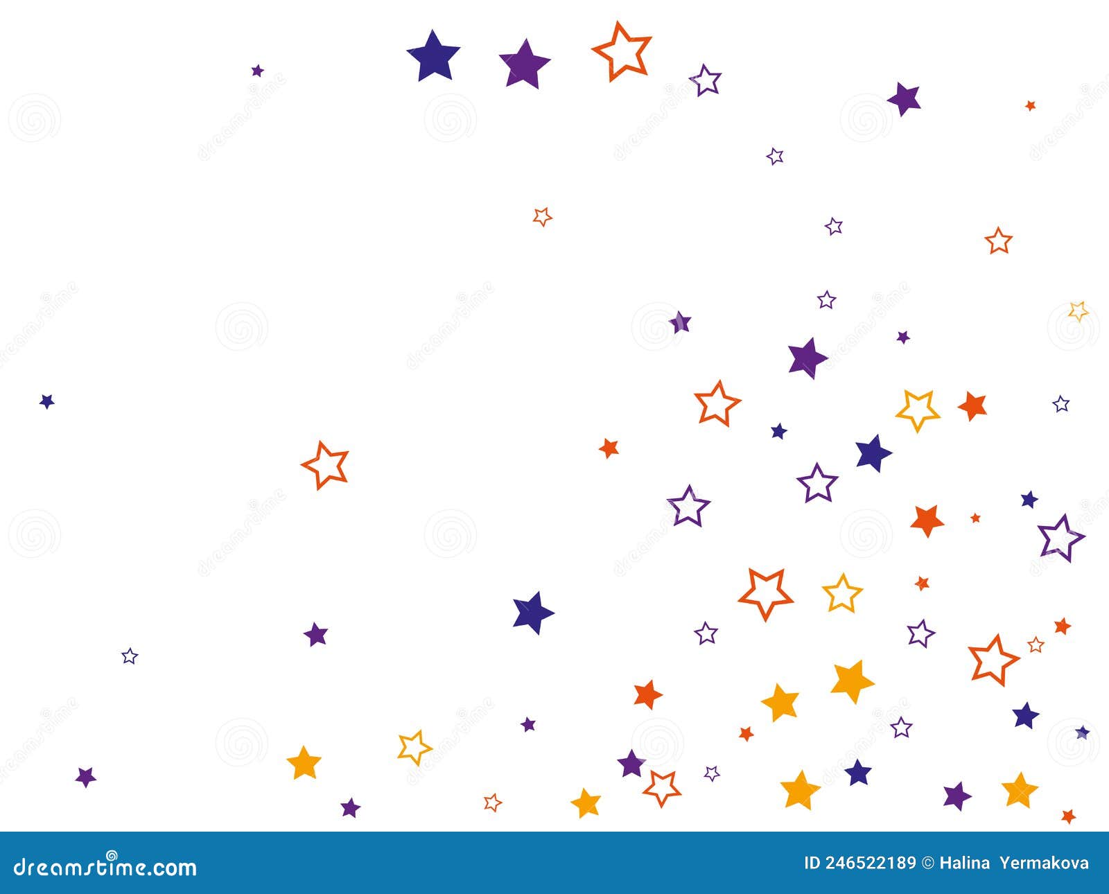 Multi-colored Stars are Scattered on a White Background. Stock Vector ...