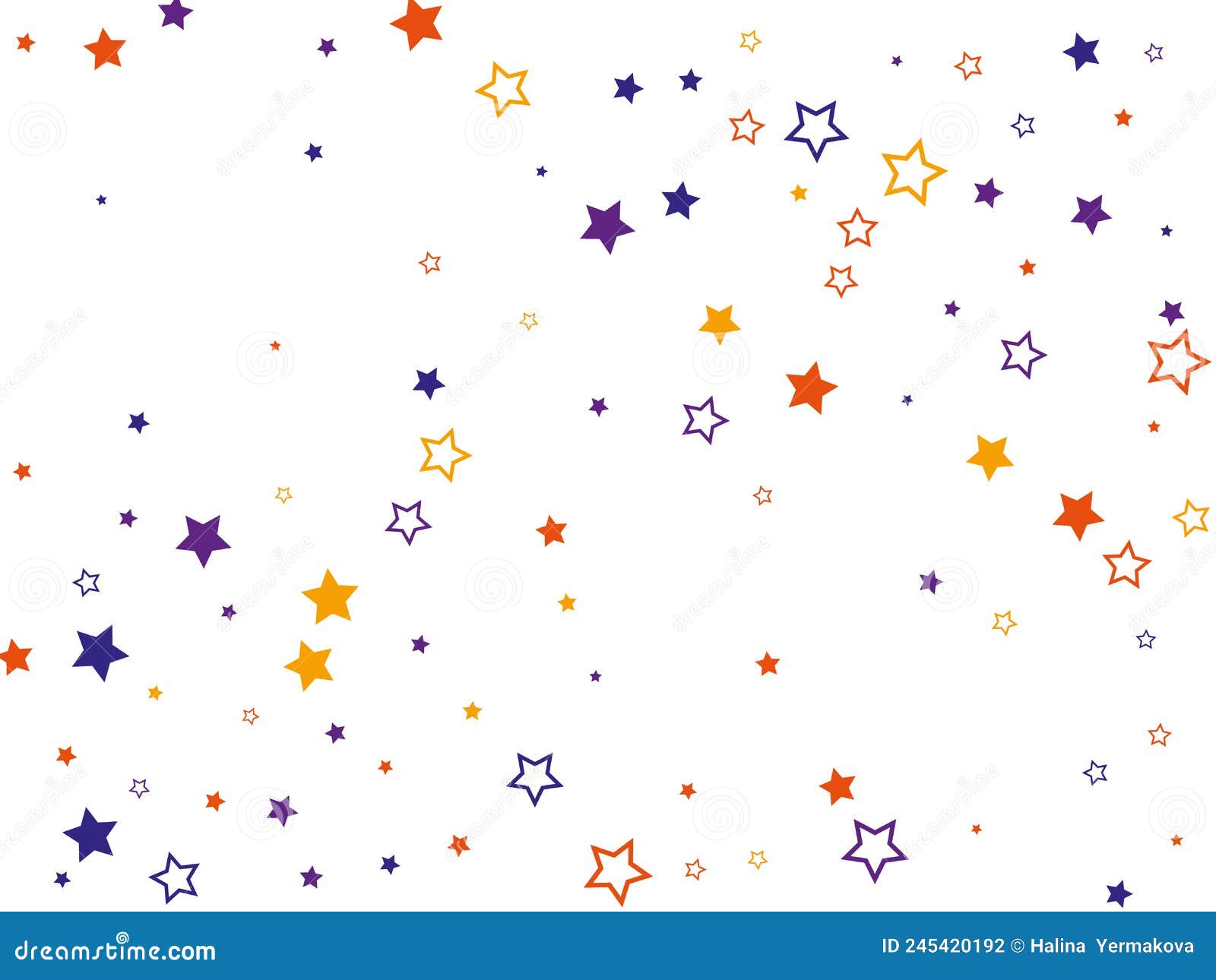 Multi-colored Stars are Scattered on a White Background. Stock ...