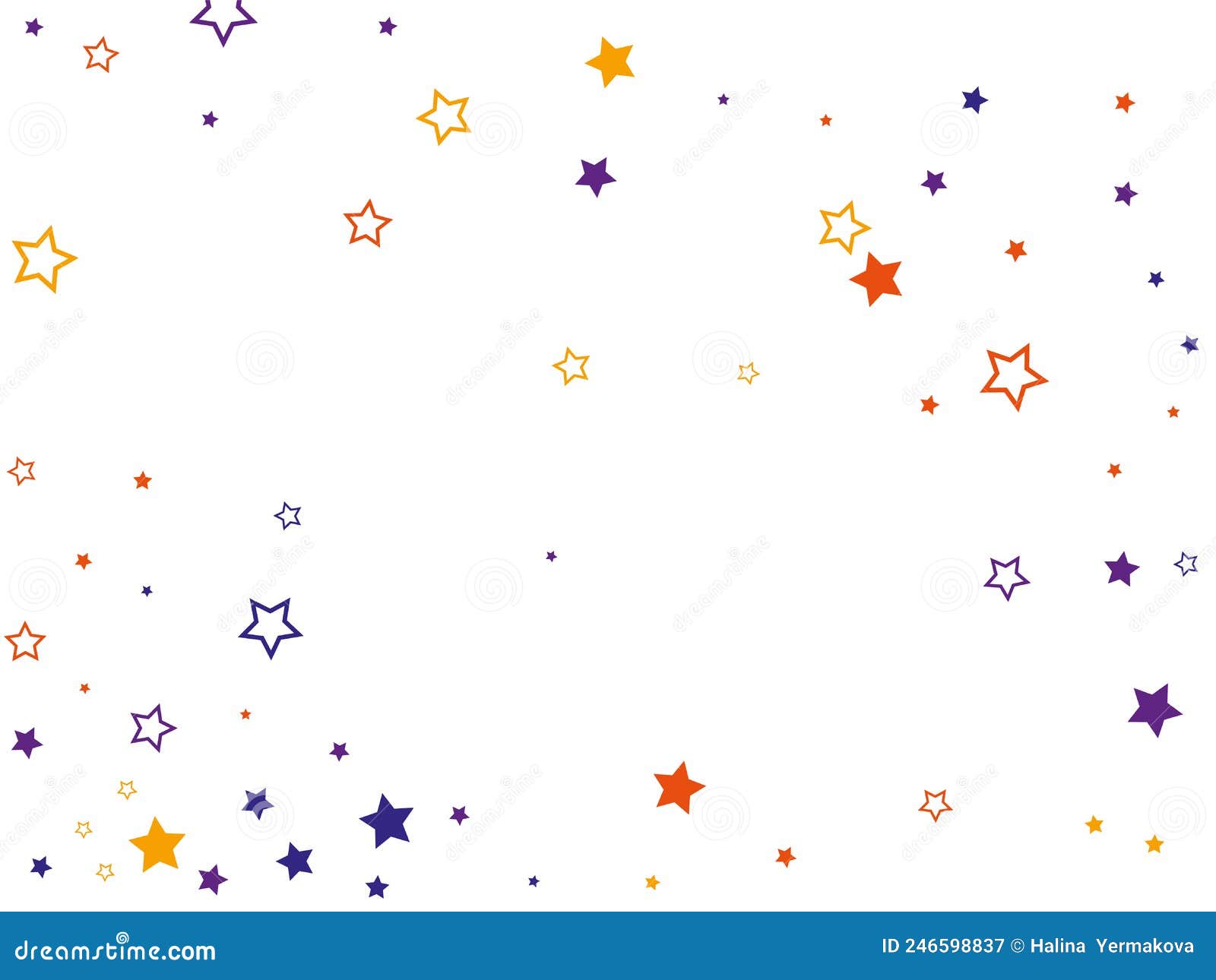 Multi-colored Stars are Scattered on a White Background. Stock Vector ...