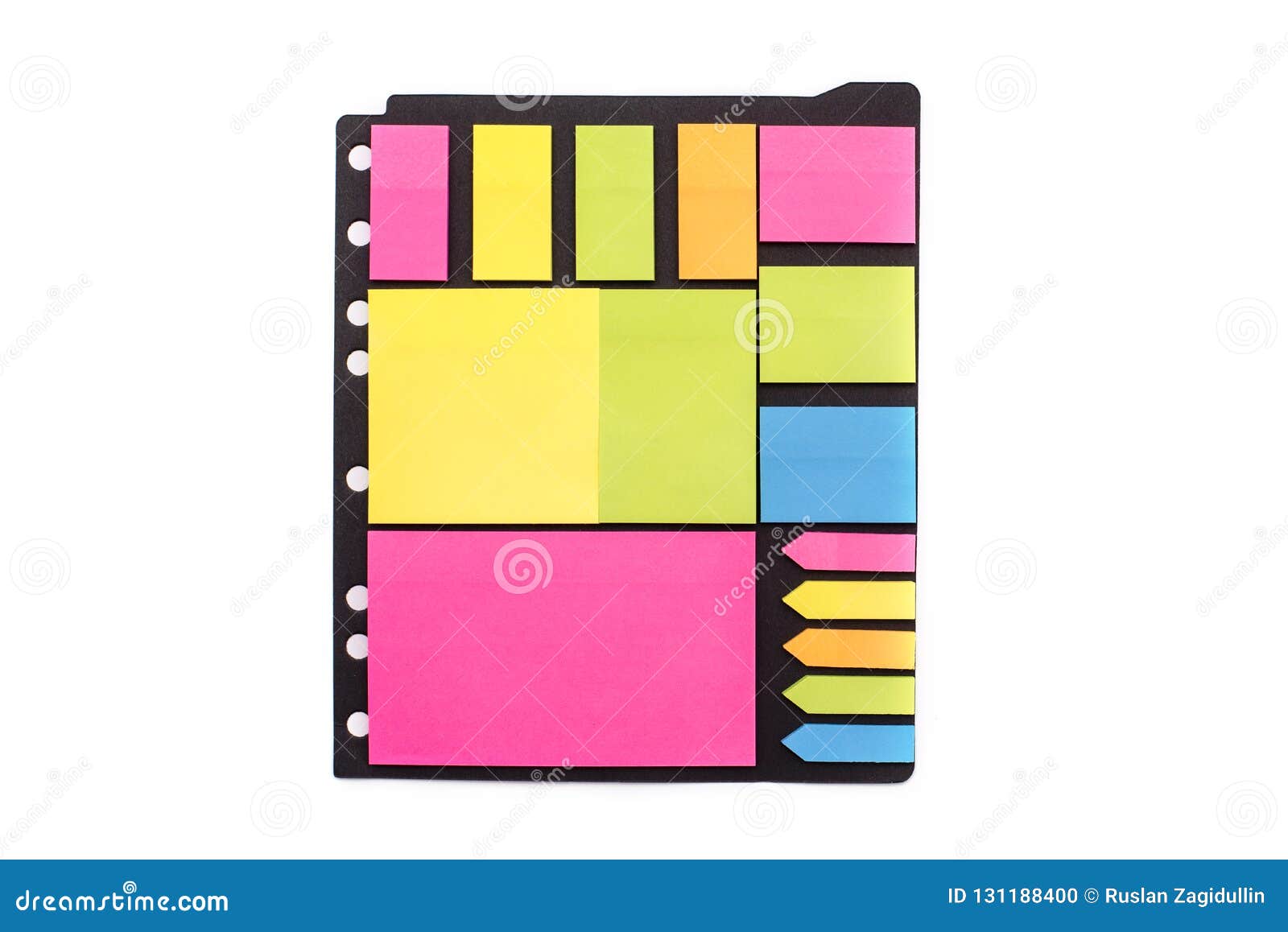 Multi-colored Stickers of Different Sizes and Shapes on a Black Sheet ...