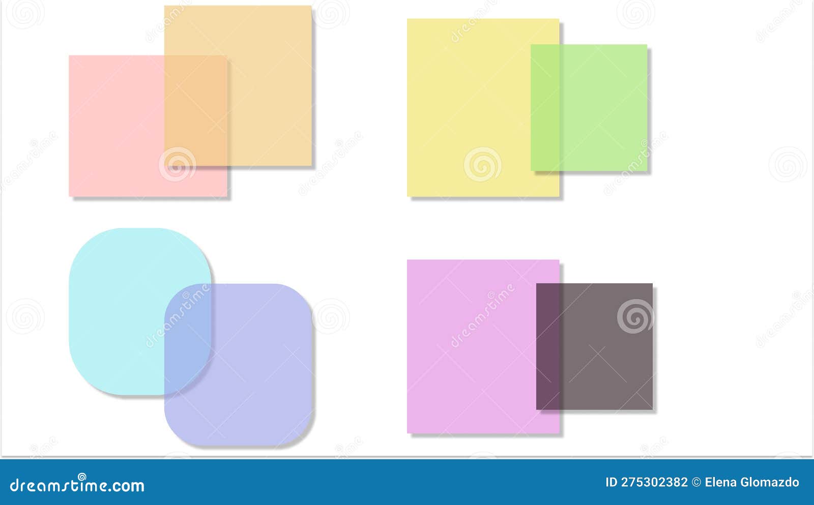 Multi-colored Stickers on a White Background Stock Illustration ...