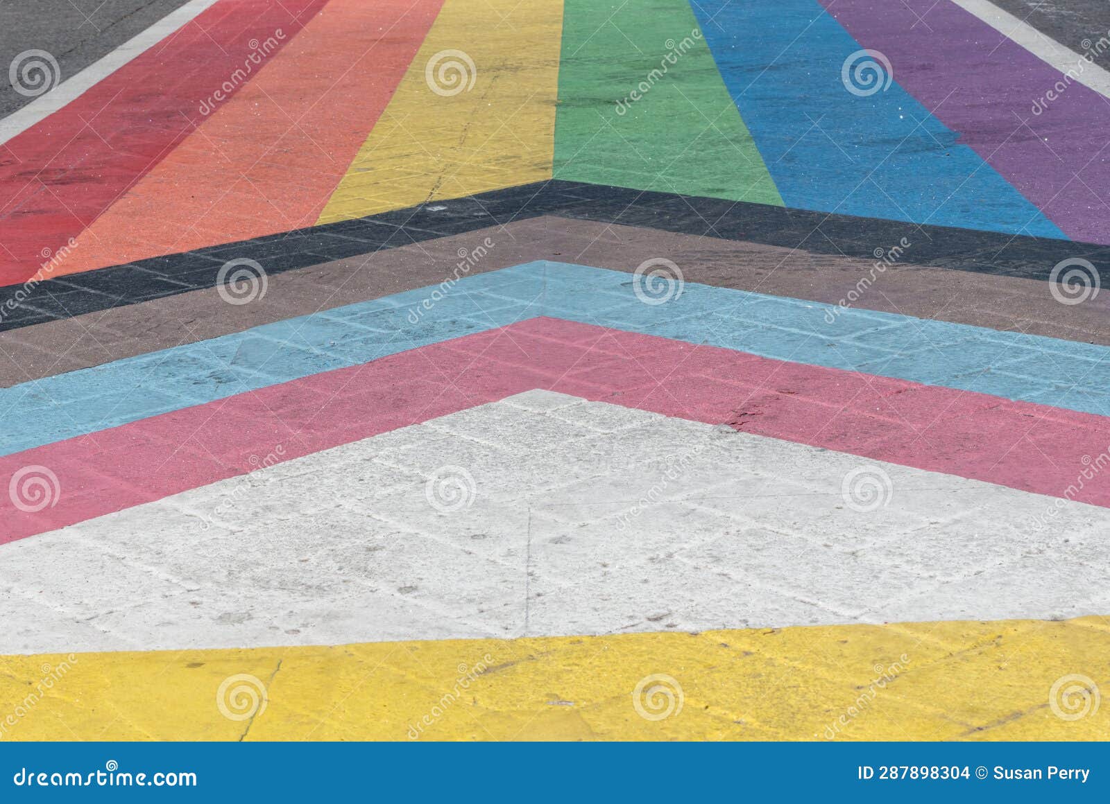 Multi Colored Stripes on a Cross Way Stock Photo - Image of pattern ...