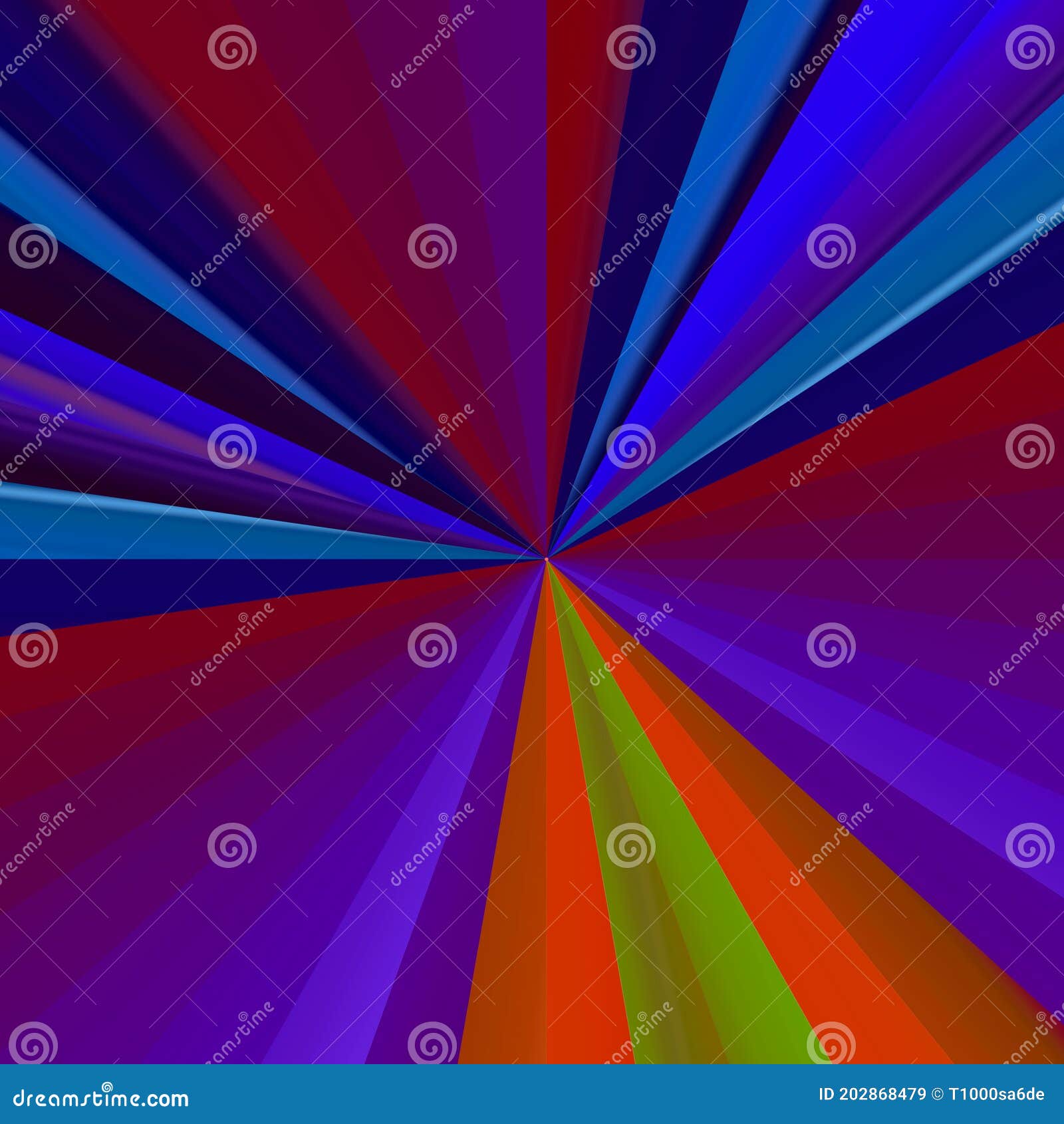 Multi-colored Stripes Emanating from the Center Stock Illustration ...