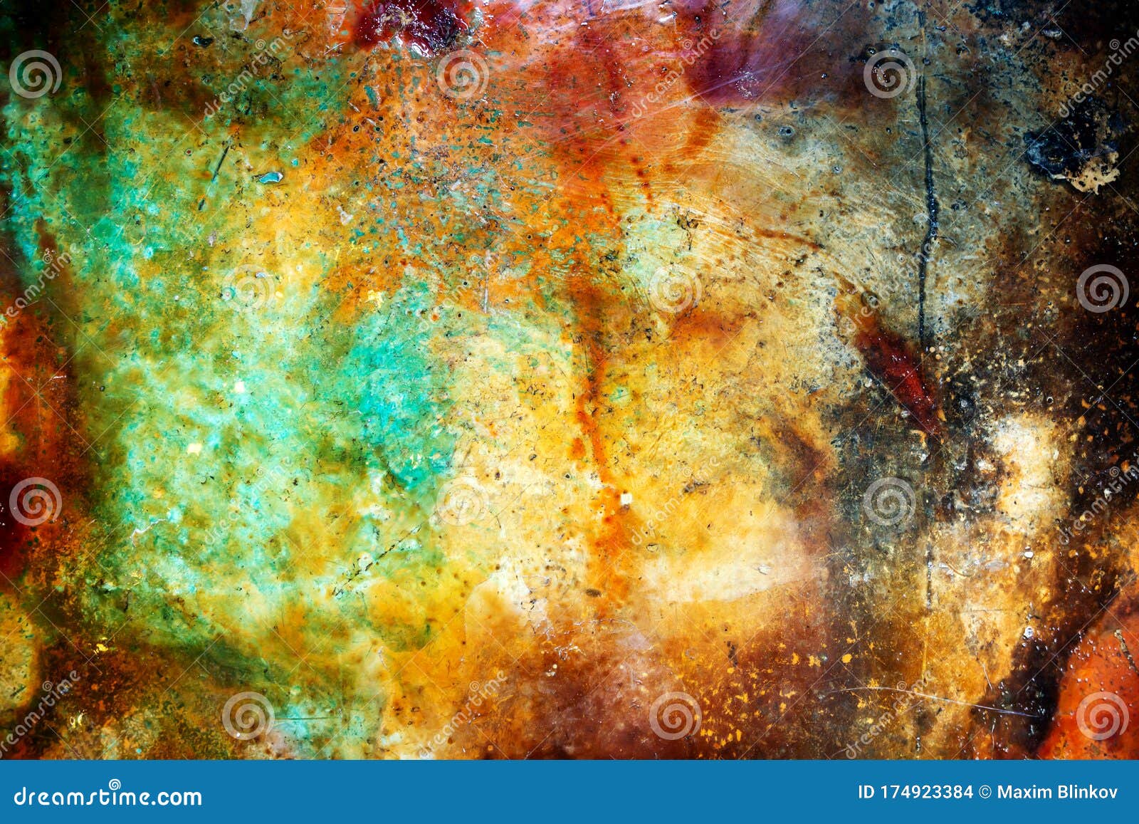 Multi-colored Surface of the Floor of Epoxy Resin Stock Photo - Image ...