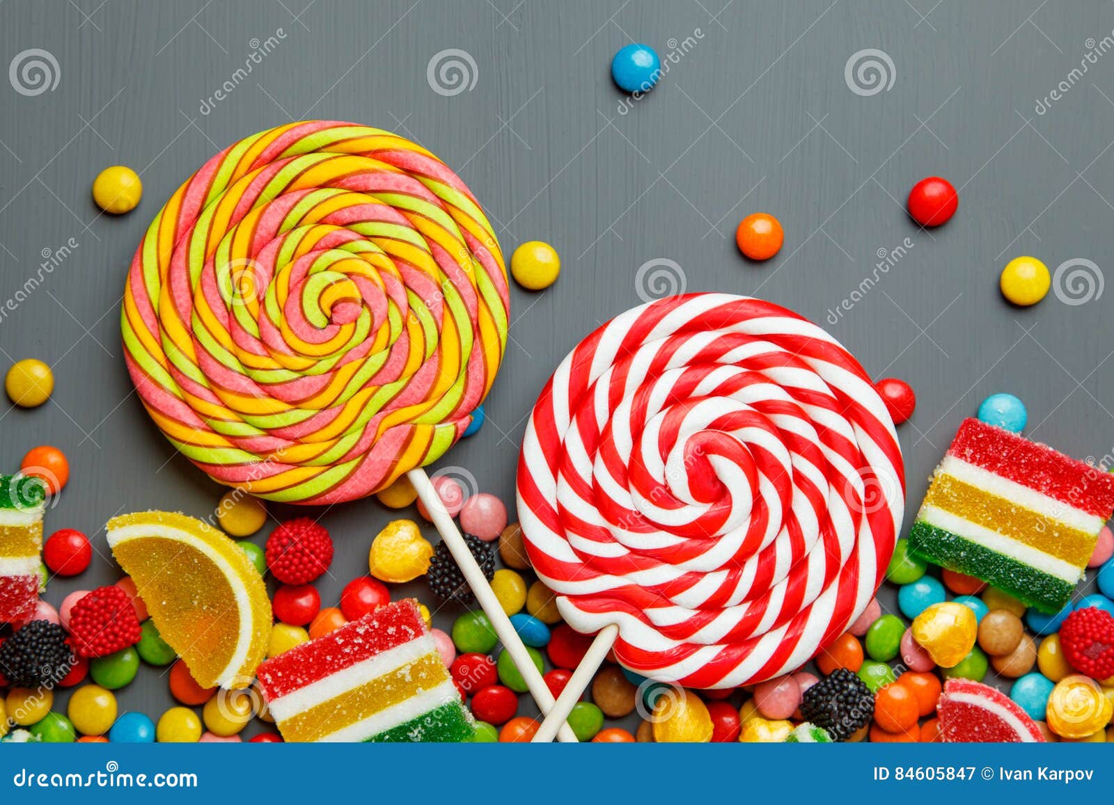 Multi-colored Sweets and Chewing Gum Background Stock Image - Image of ...