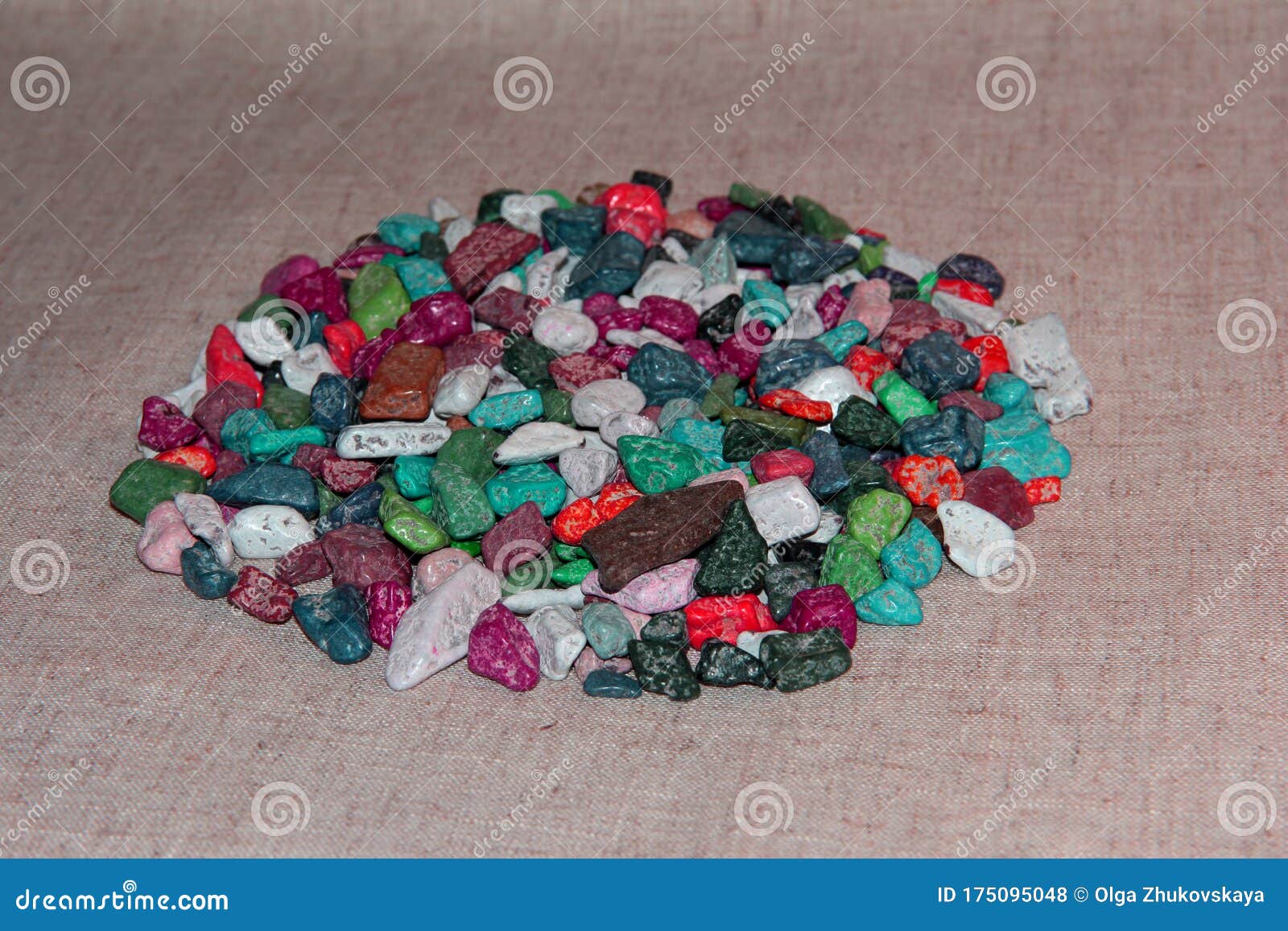 Multi-colored Sweets on the Fabric. Chocolate Candies in the Form of ...