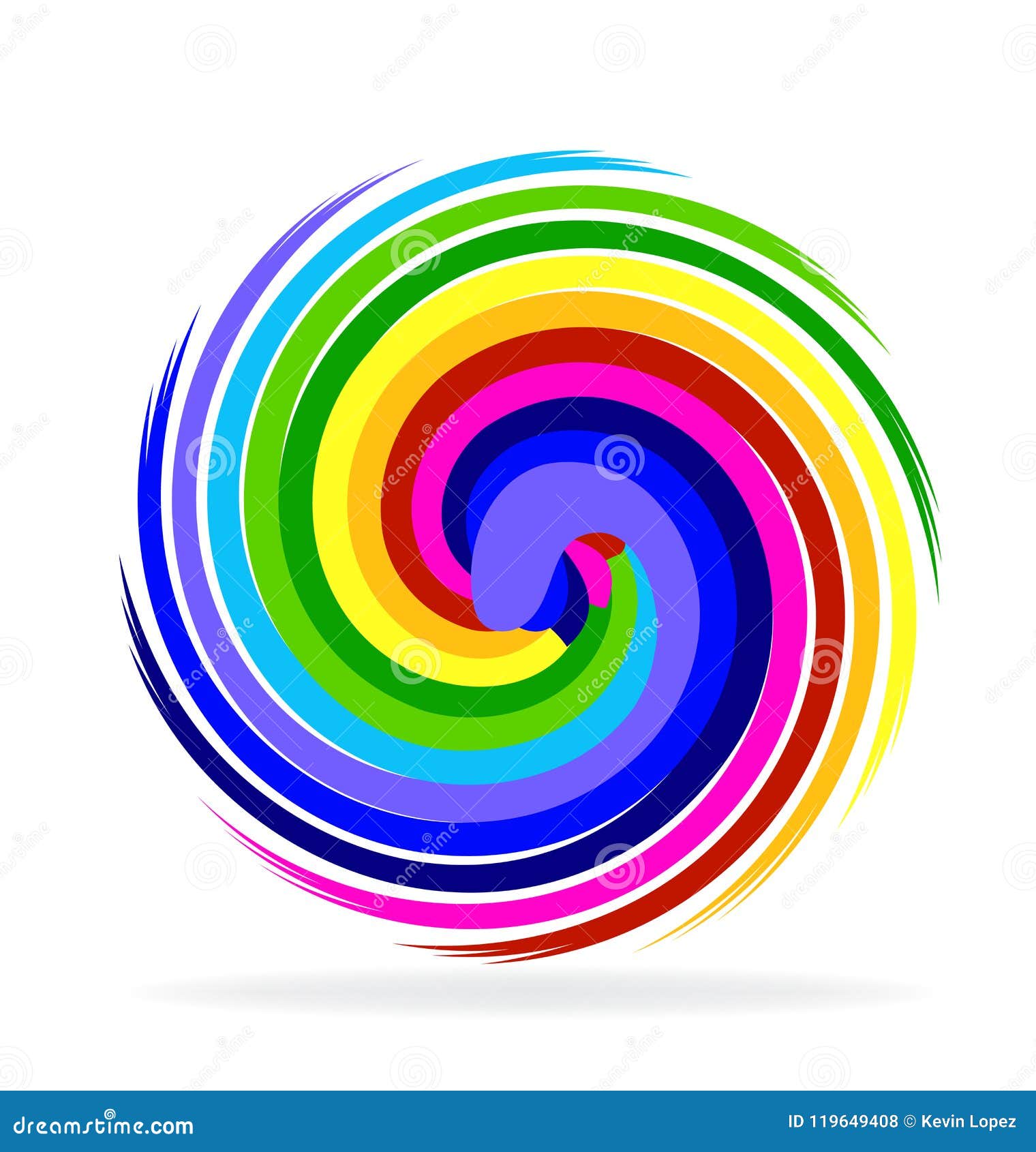 Multi-colored Swirly Circle Icon Stock Vector - Illustration of colors ...