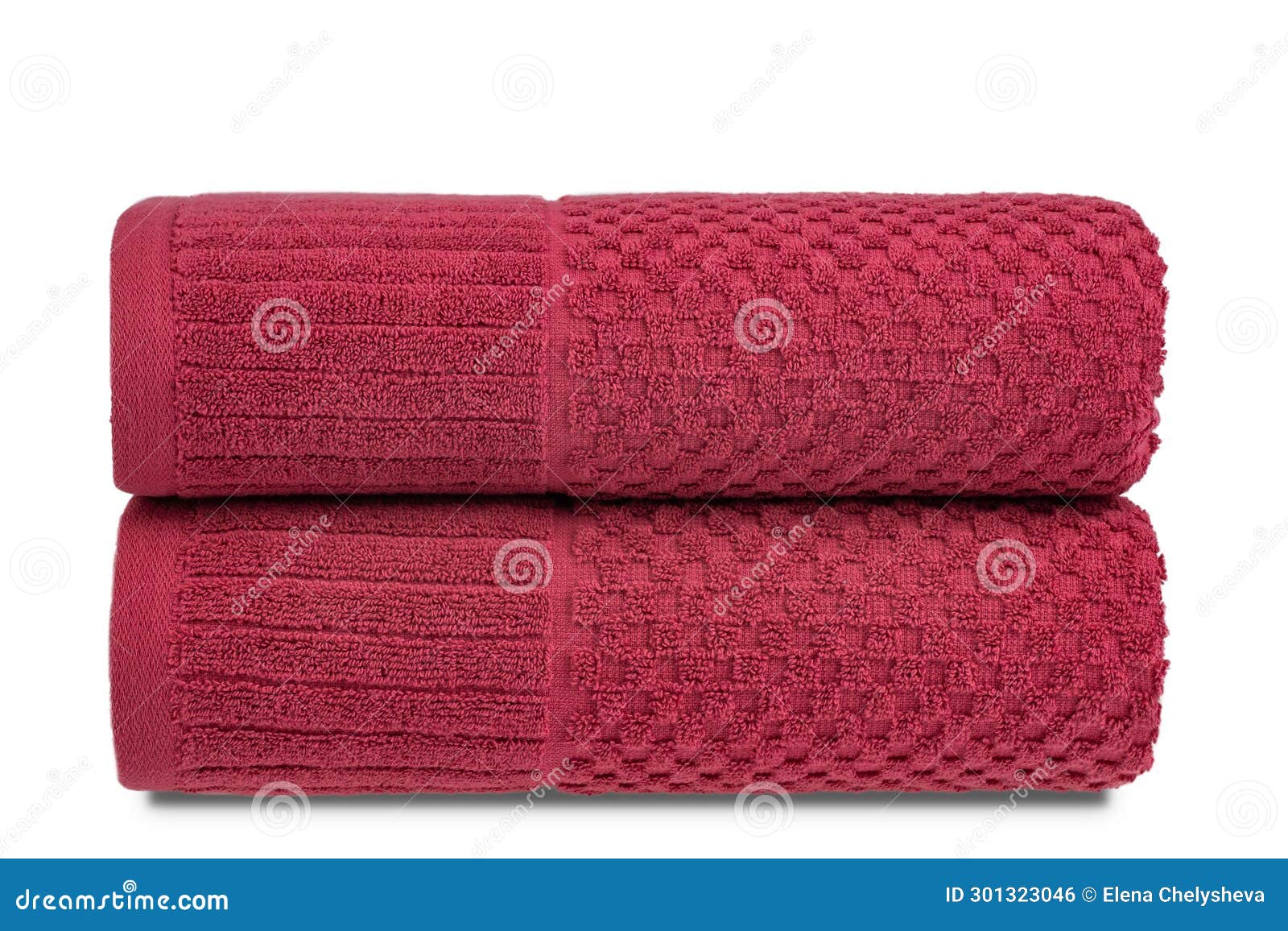 Multi-colored Terry Cotton Bath Towels, Isolate on a White Stock Photo ...