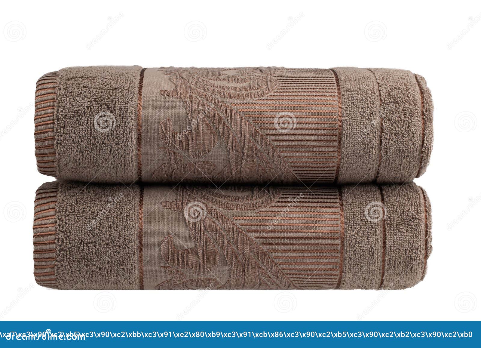 Multi-colored Terry Cotton Bath Towels, Isolated Stock Photo - Image of ...