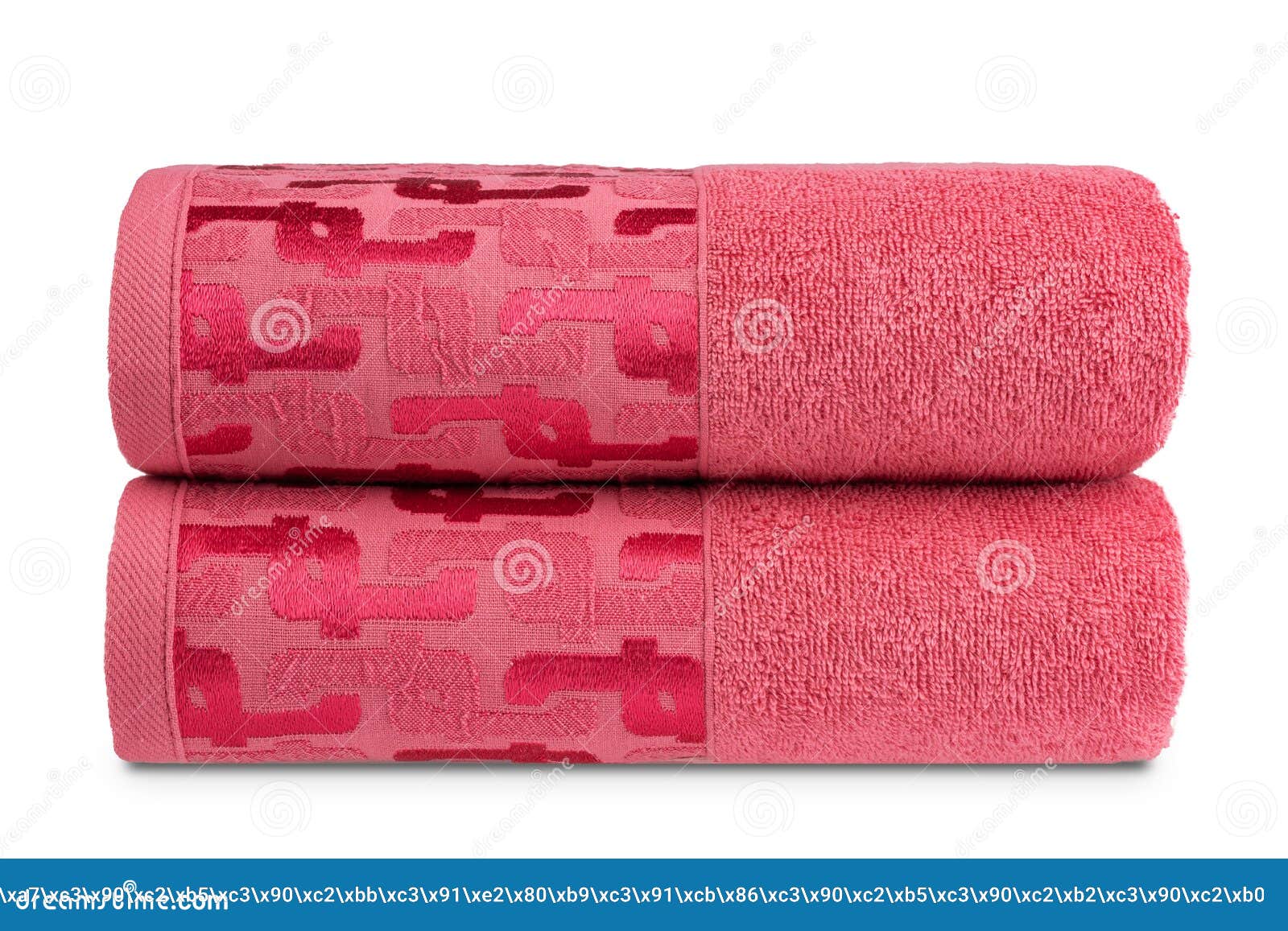 Multi-colored Terry Cotton Bath Towels, Isolated Stock Image - Image of ...