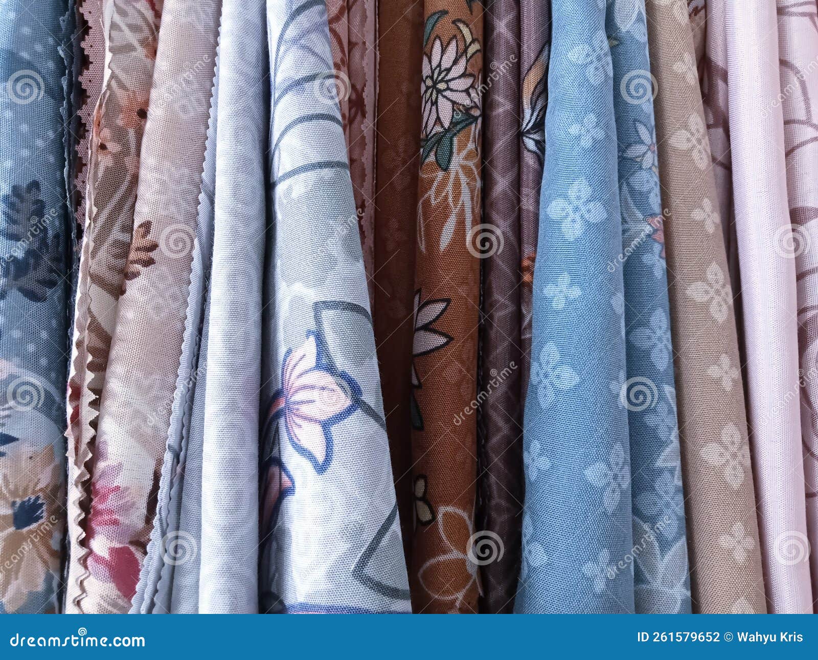 Multi colored textiles stock photo. Image of material - 261579652
