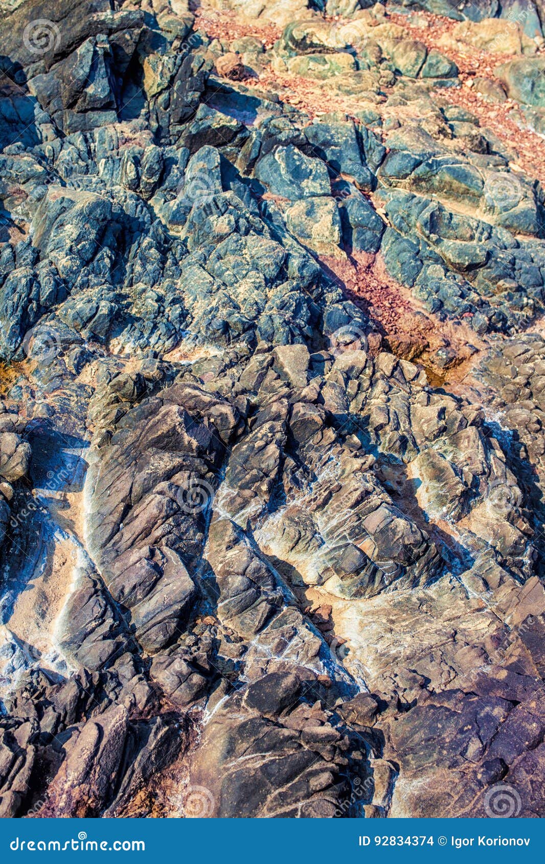 Multi-colored Texture of Natural Stone Stock Photo - Image of blue ...