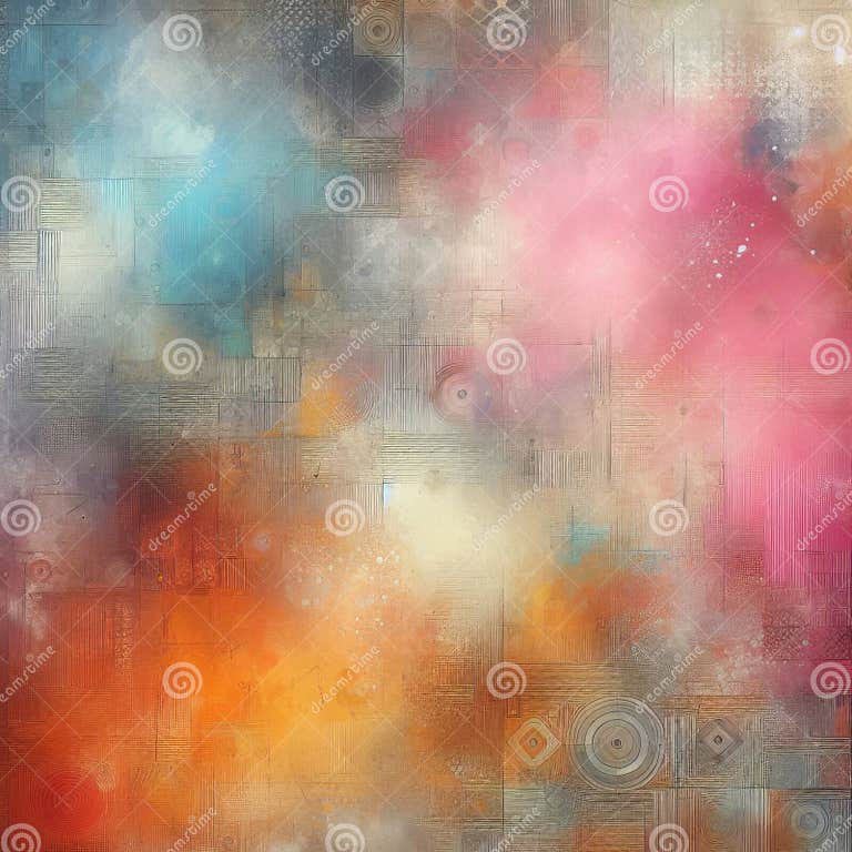 Multi-colored Textures Drawn with Pastel Paints Stock Illustration ...