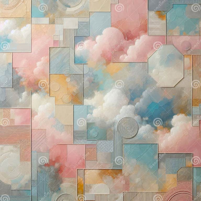 Multi-colored Textures Drawn with Pastel Paints Stock Illustration ...
