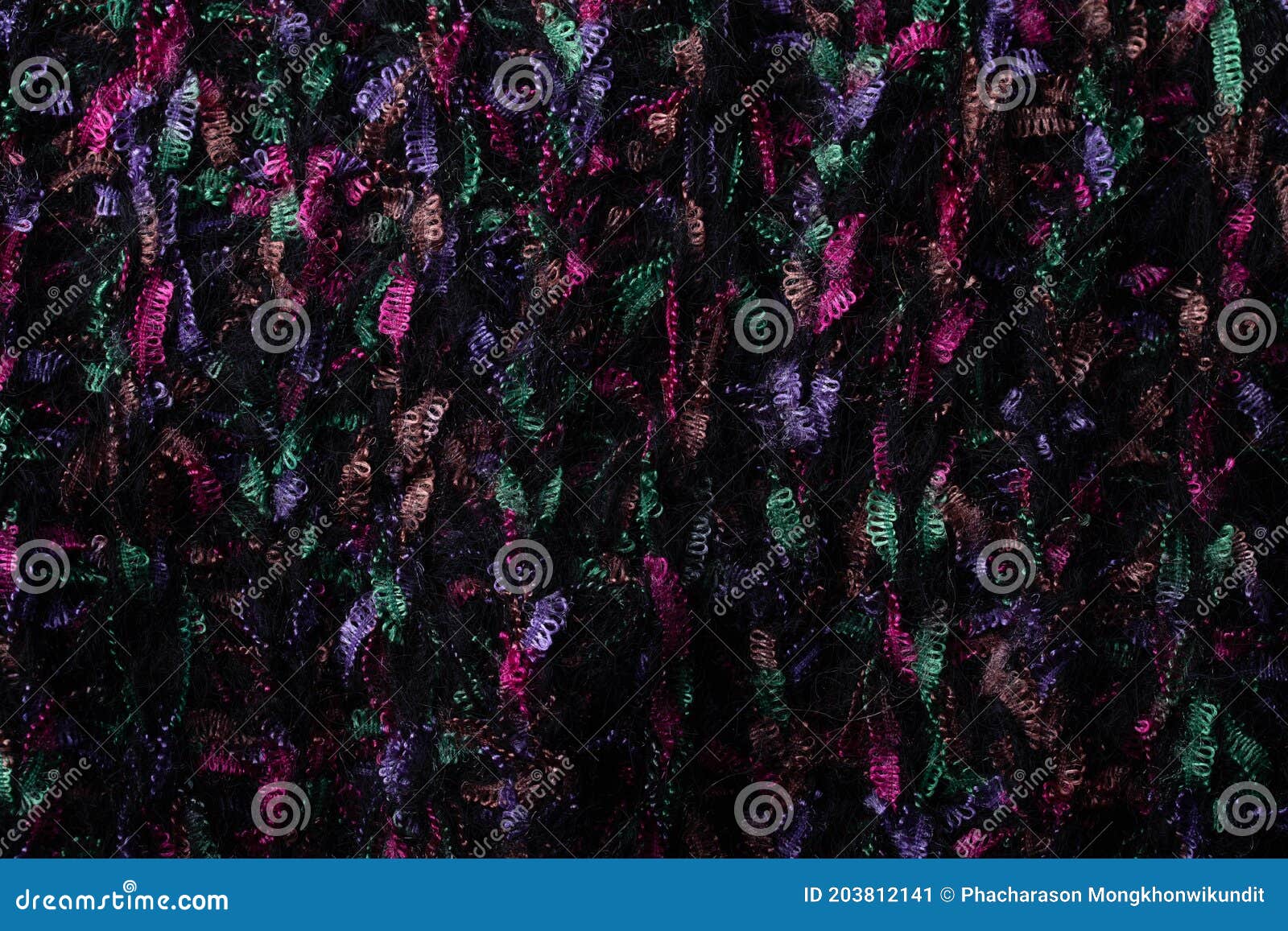 Multi Colored Thread Texture Picture Stock Image - Image of macro ...