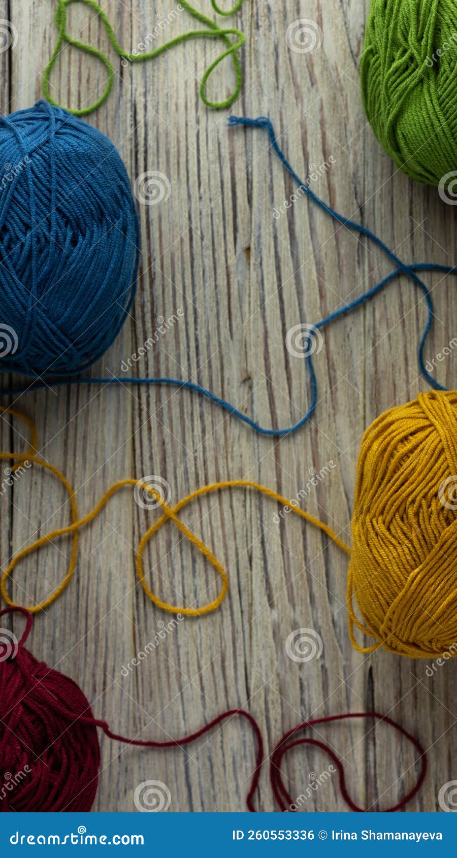 Multi-colored Threads for Knitting and Knitting Needles. Selection of ...
