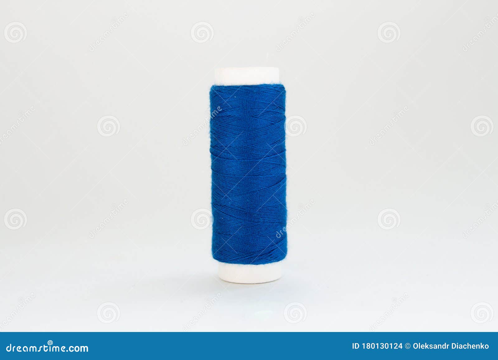 Blue Threads for Sewing on a White Background Stock Photo - Image of ...