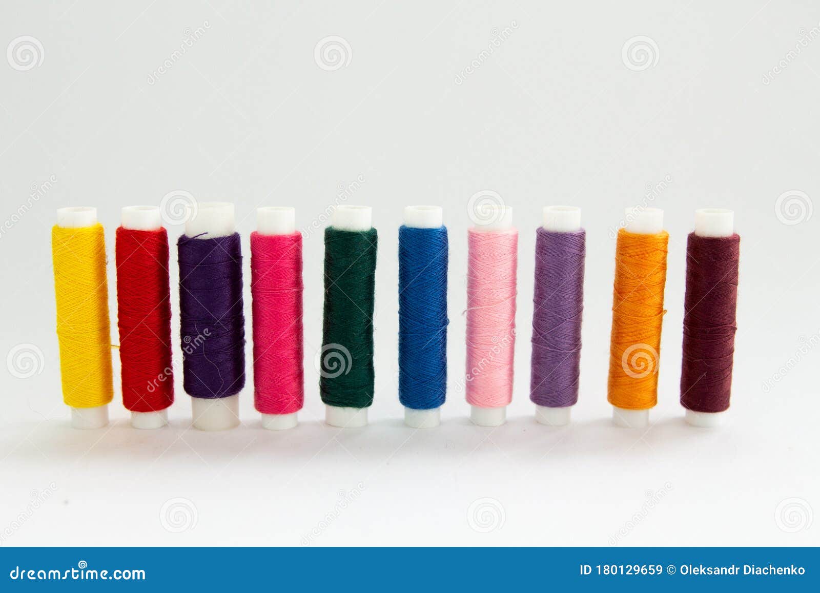 Multi-colored Threads for Sewing on a White Background Stock Image ...