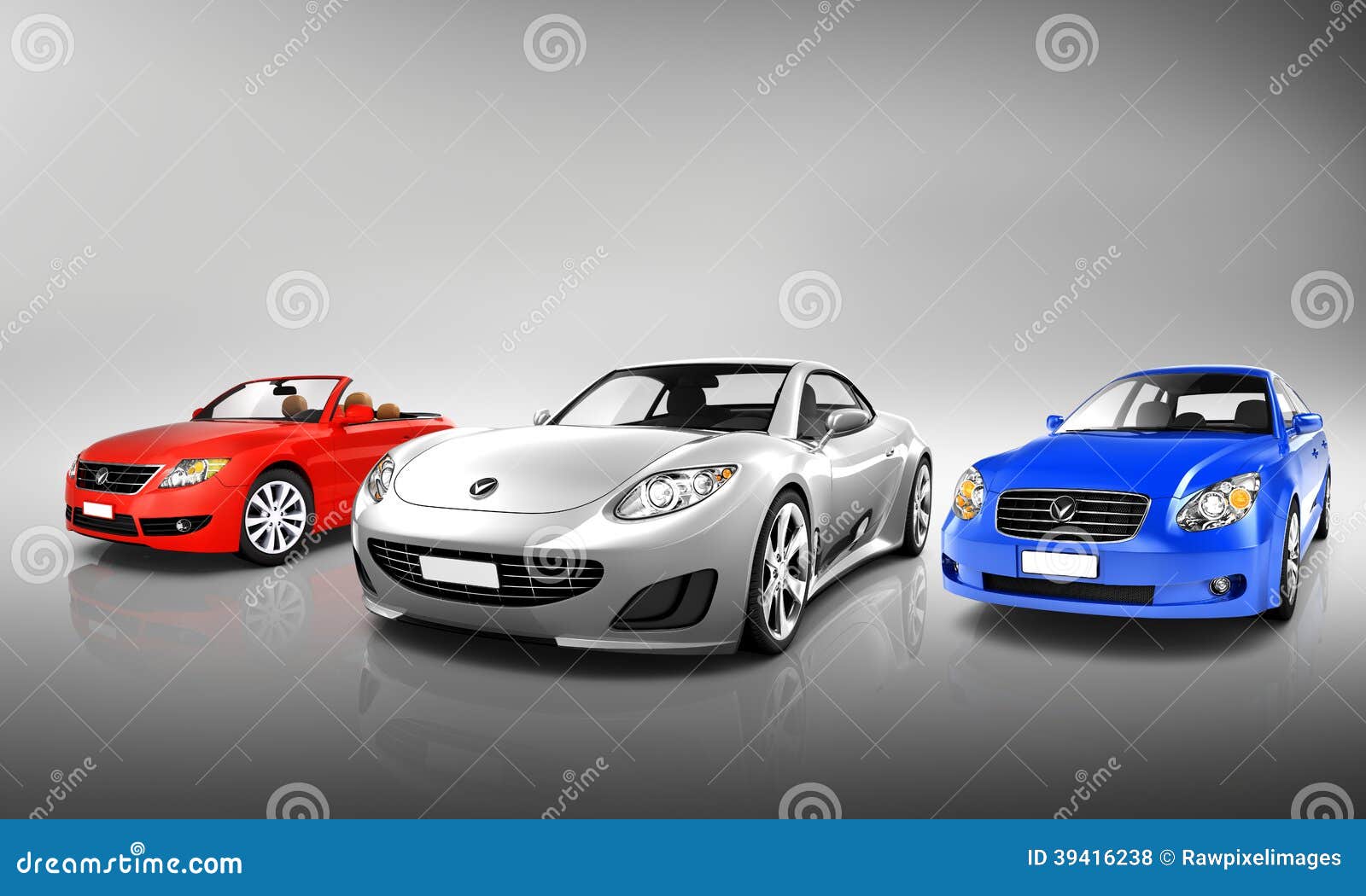 Multi Colored Three Dimensional Modern Cars Stock Illustration ...