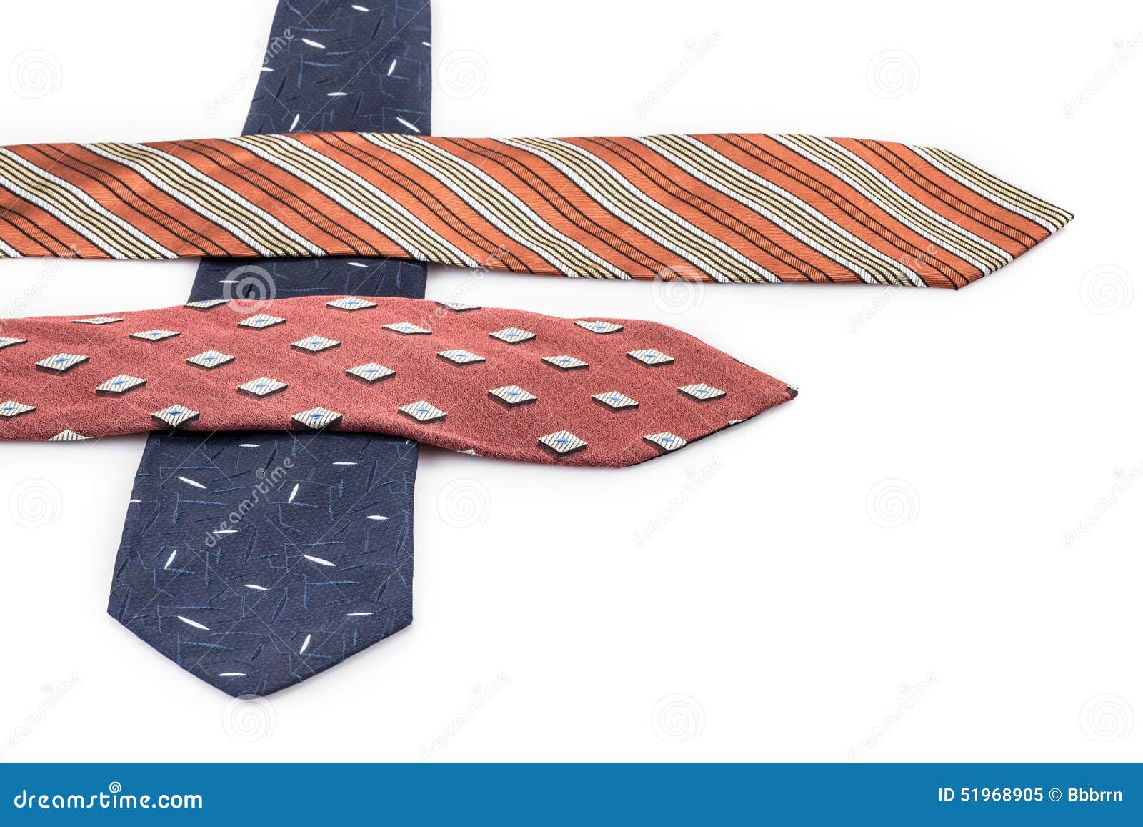 Multi Colored Ties on White Stock Image - Image of elegant, wear: 51968905