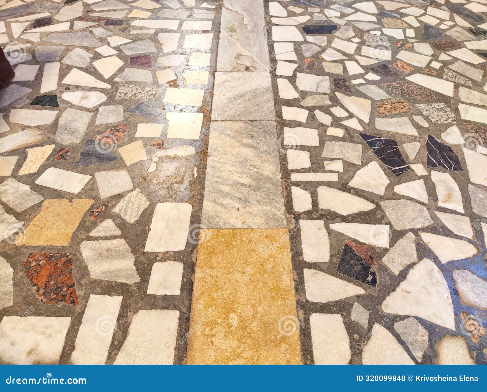 Multi-Colored Tiled Flooring with Intricate Patterns. Background ...