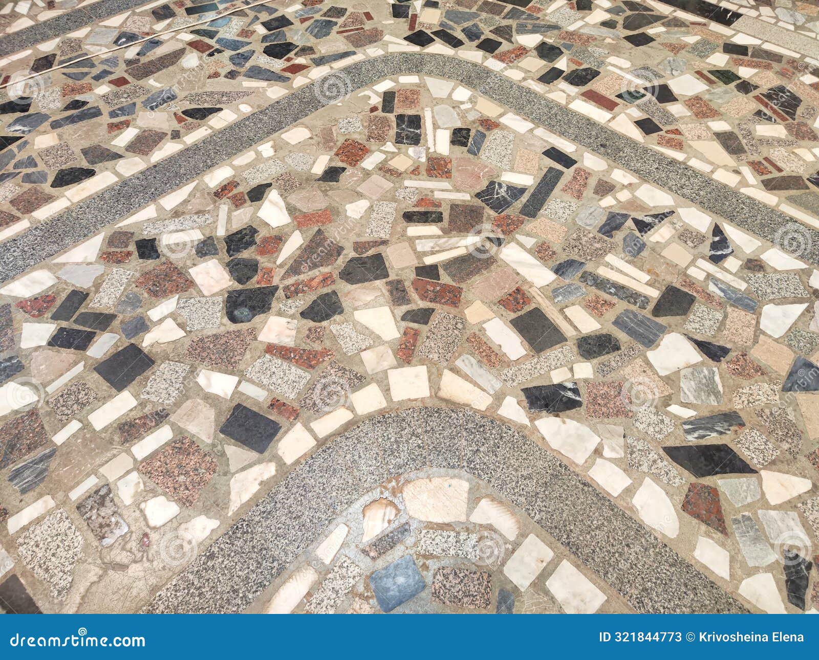 Multi-Colored Tiled Flooring with Intricate Patterns. Background ...