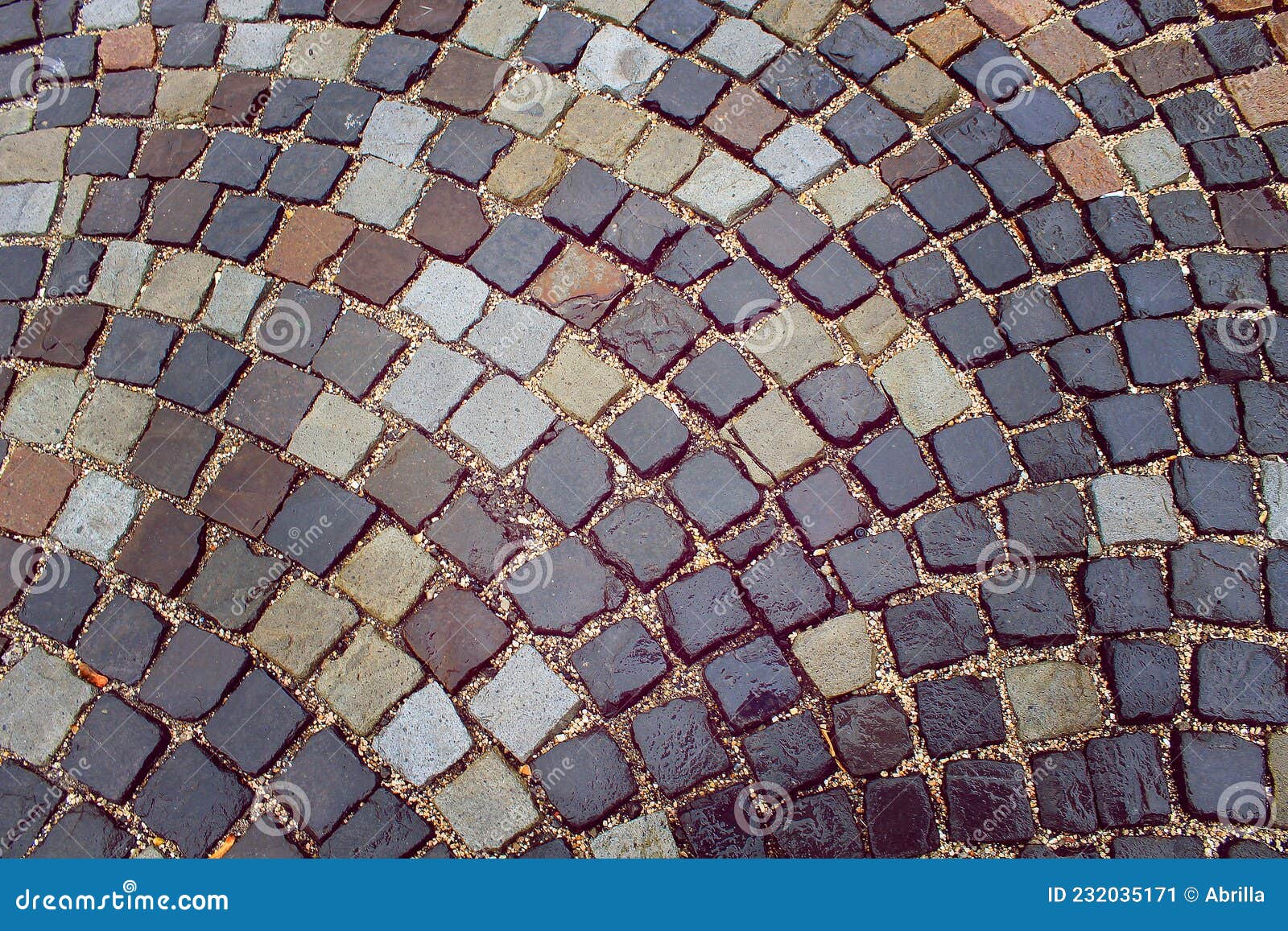 Multi-colored Tiles on the Pavement Stock Image - Image of outdoor ...