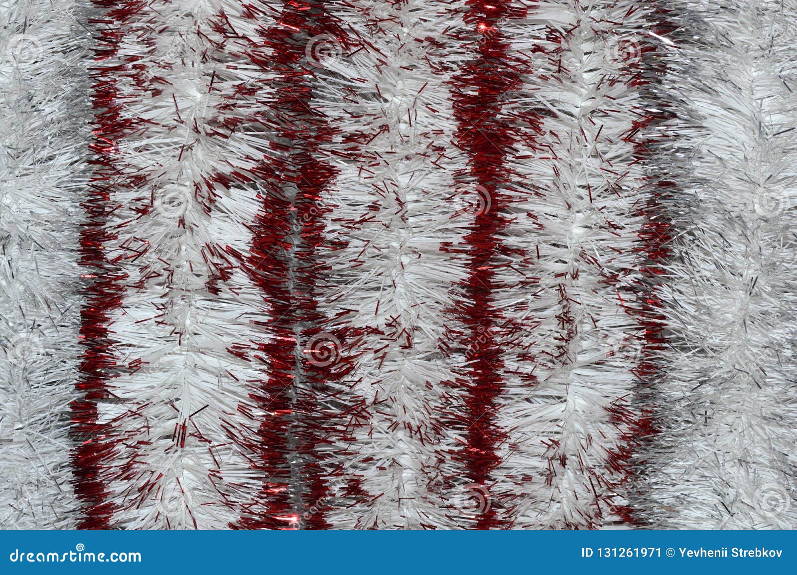 Multi-colored Tinsel on the Christmas Tree Stock Image - Image of ...