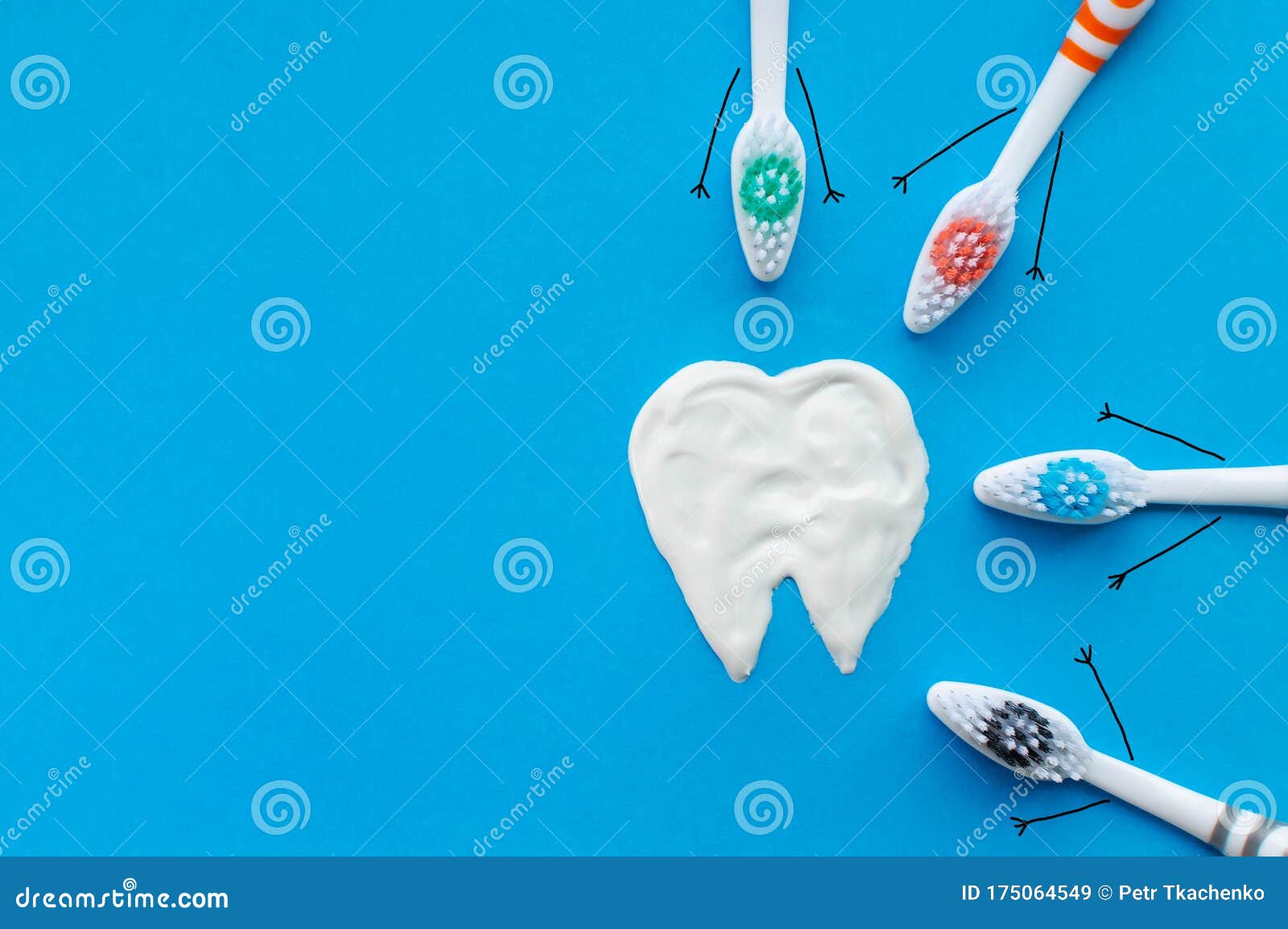 Toothpaste In The Form Of A Question Mark And Many Different And ...