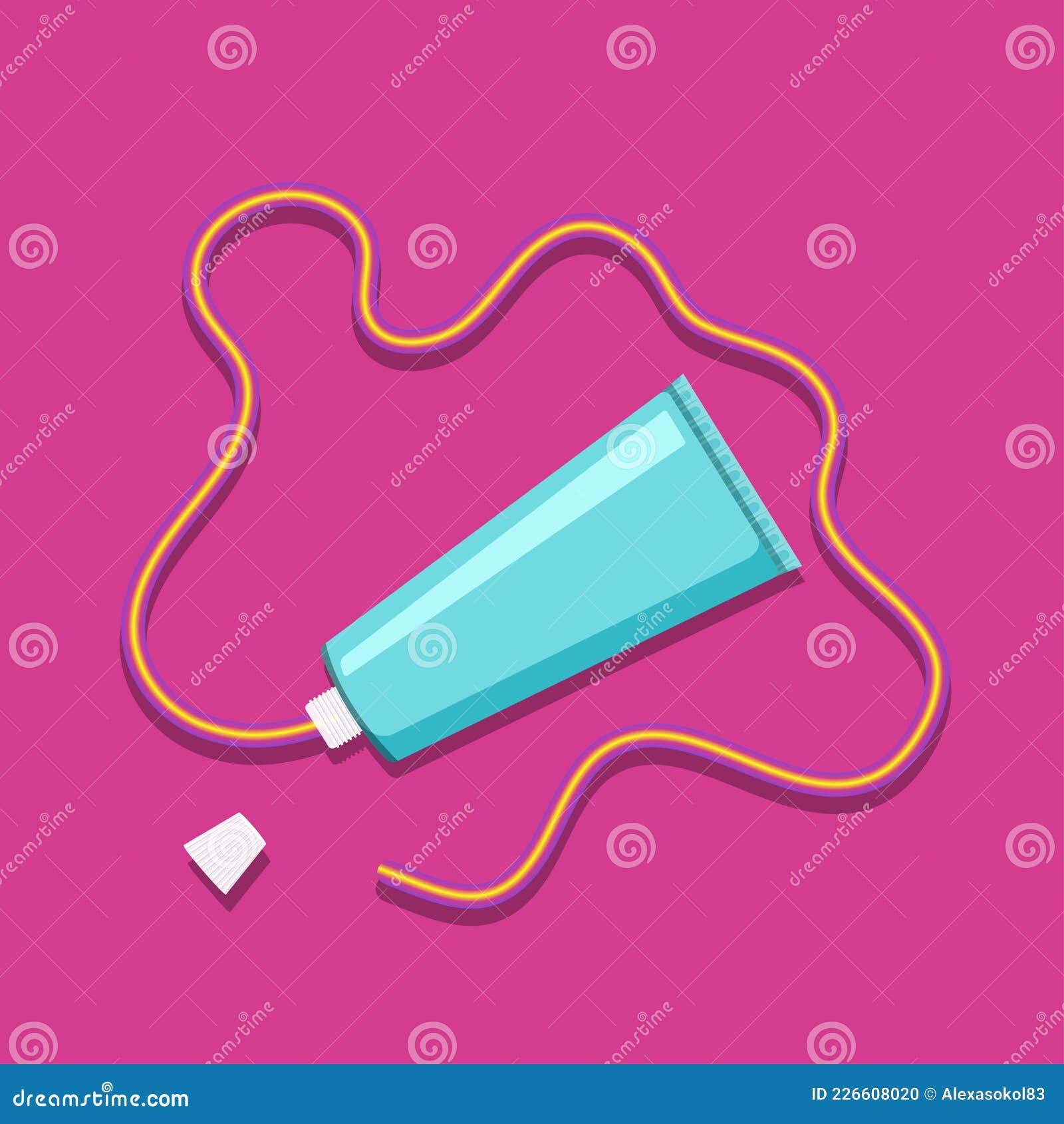 Multi-colored Toothpaste. Vector Illustration Stock Vector ...