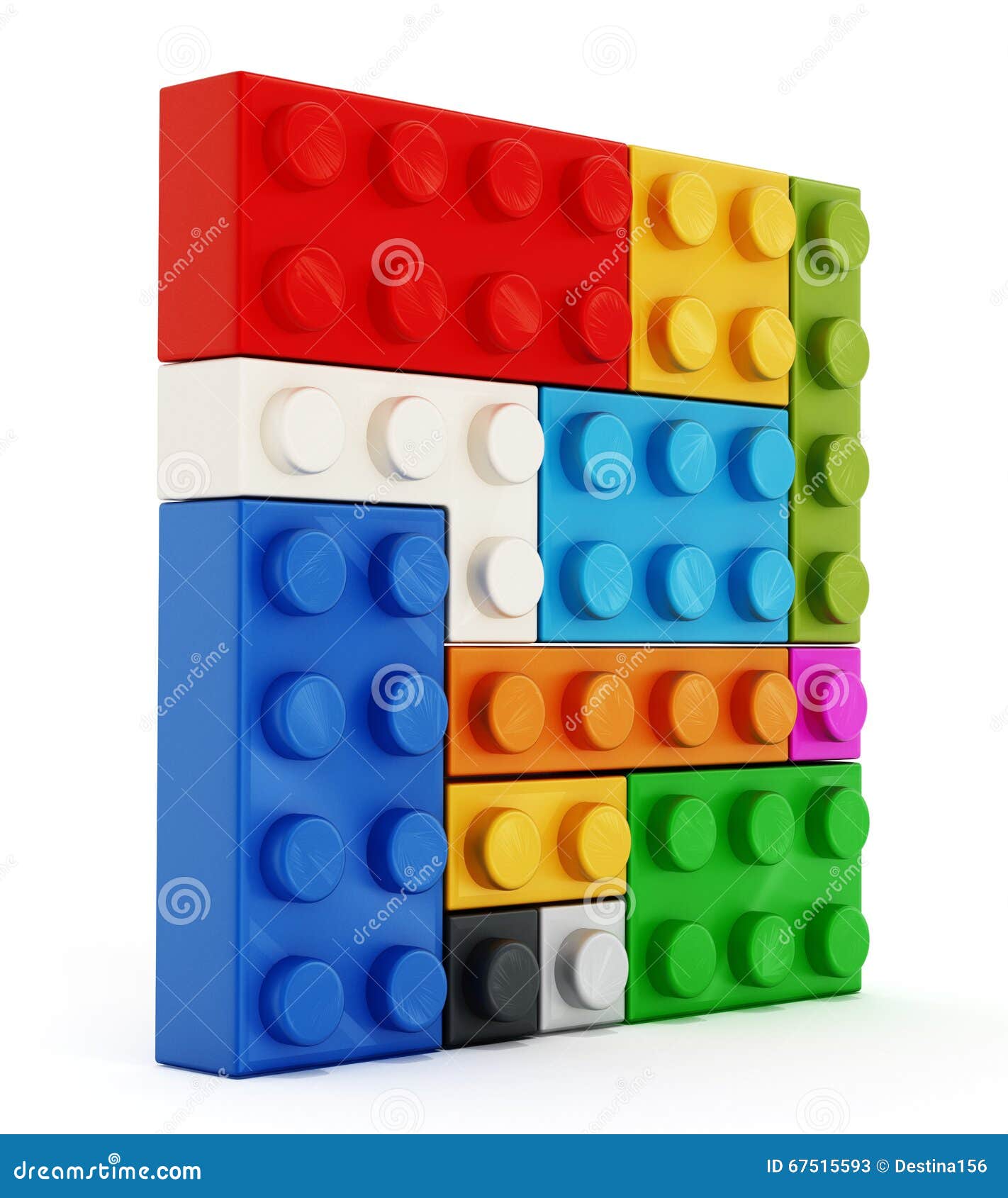 Multi colored toy blocks stock illustration. Illustration of cube ...